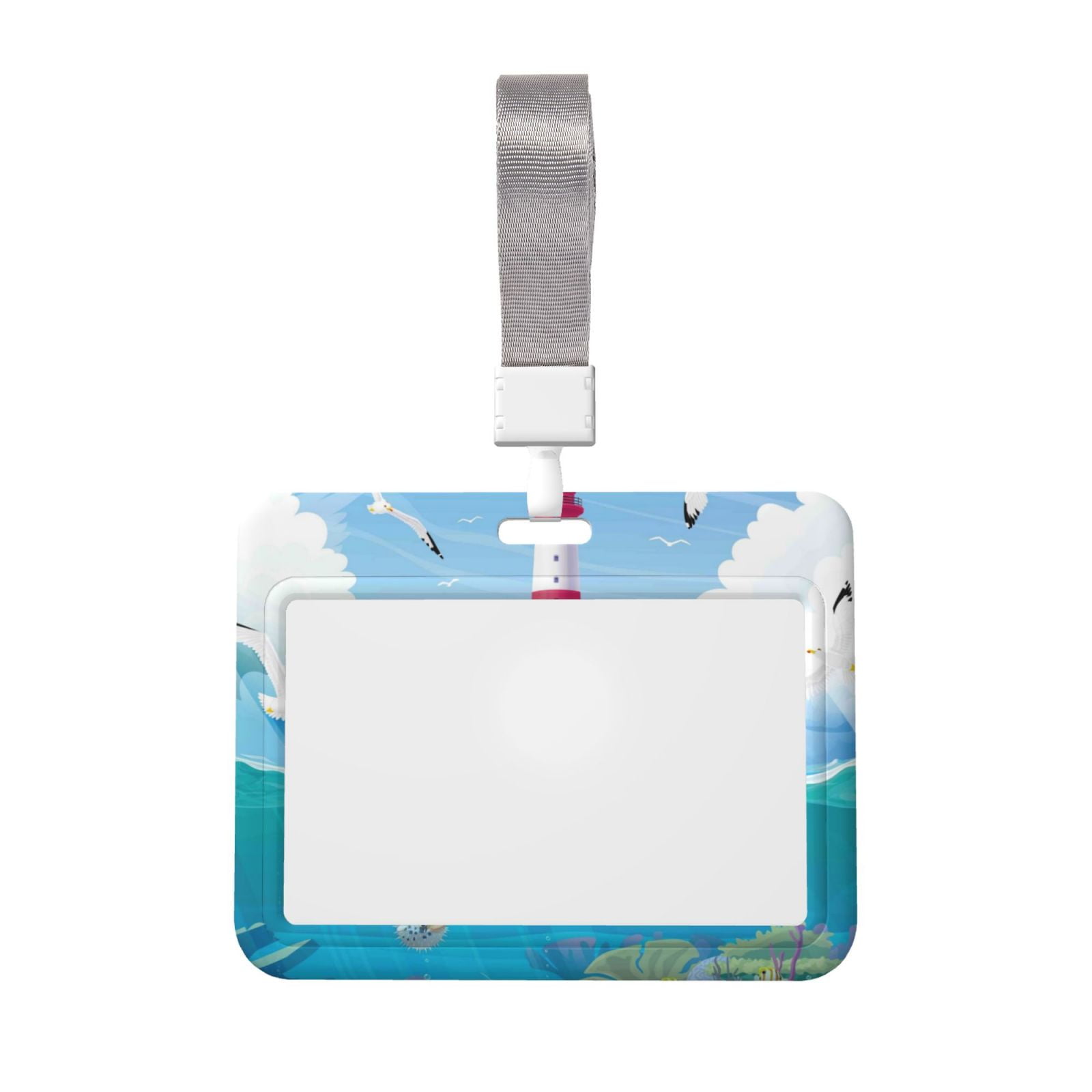 Cauagu Lighthouse Sea Port for ID Badge Holder,Badge Holder with ...