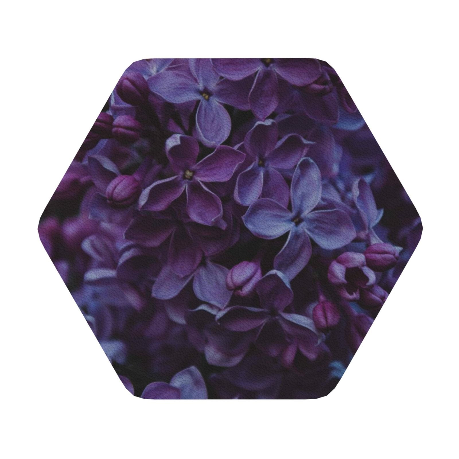 Cauagu Lilac for Round Coaster,Drink Coasters Set of 4 Leather Bar Beer ...