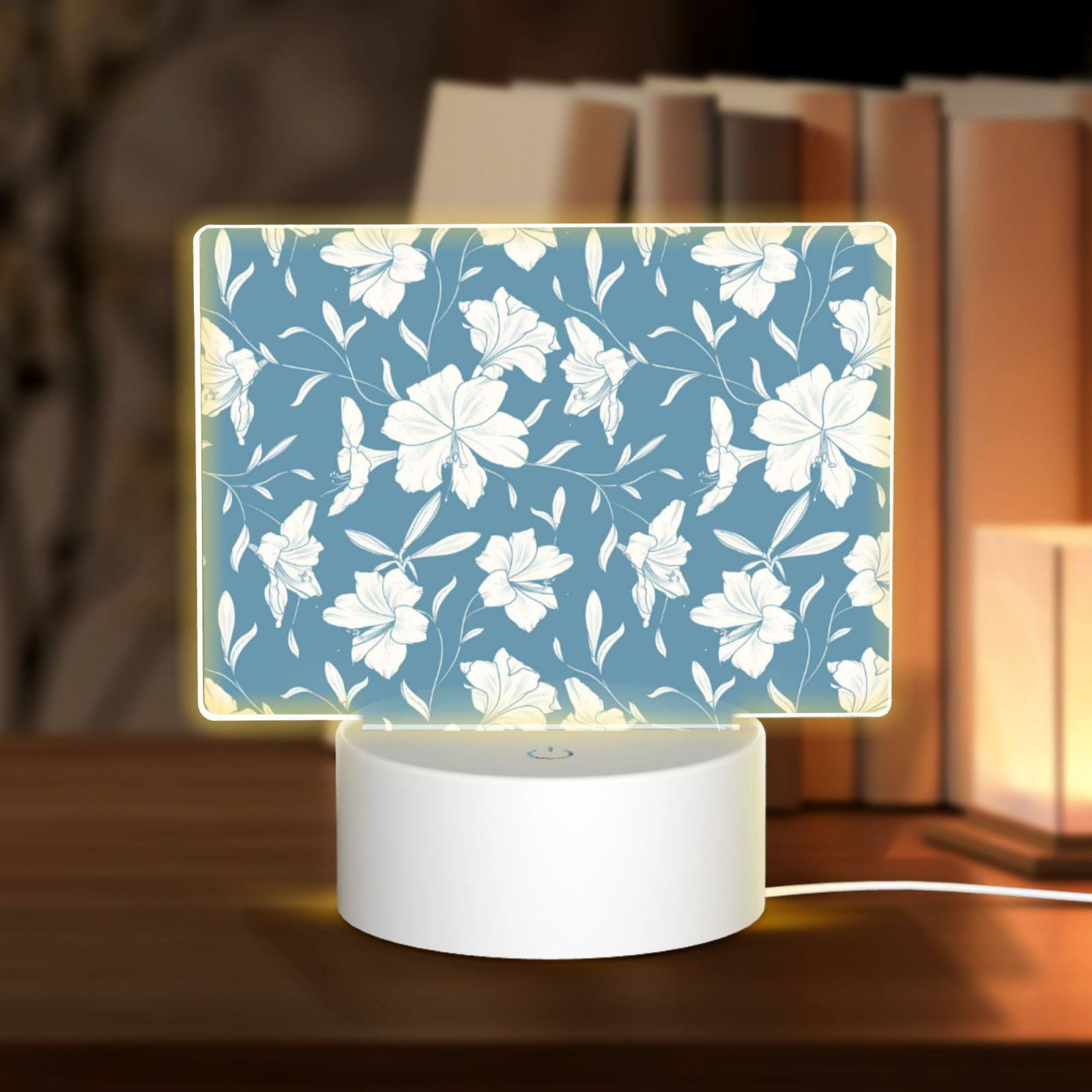 Cauagu Lilies Flowers for Rectangle Acrylic Night Light - Acrylic ...