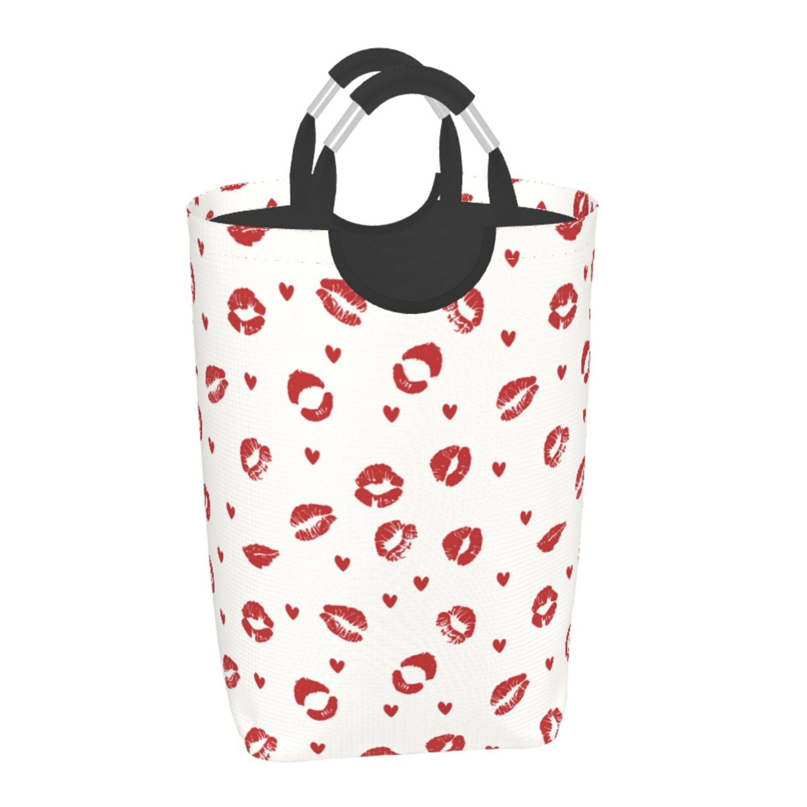 Cauagu Lips Kiss Print Hamper Basket Bin,Extra Large Dirty Clothes ...