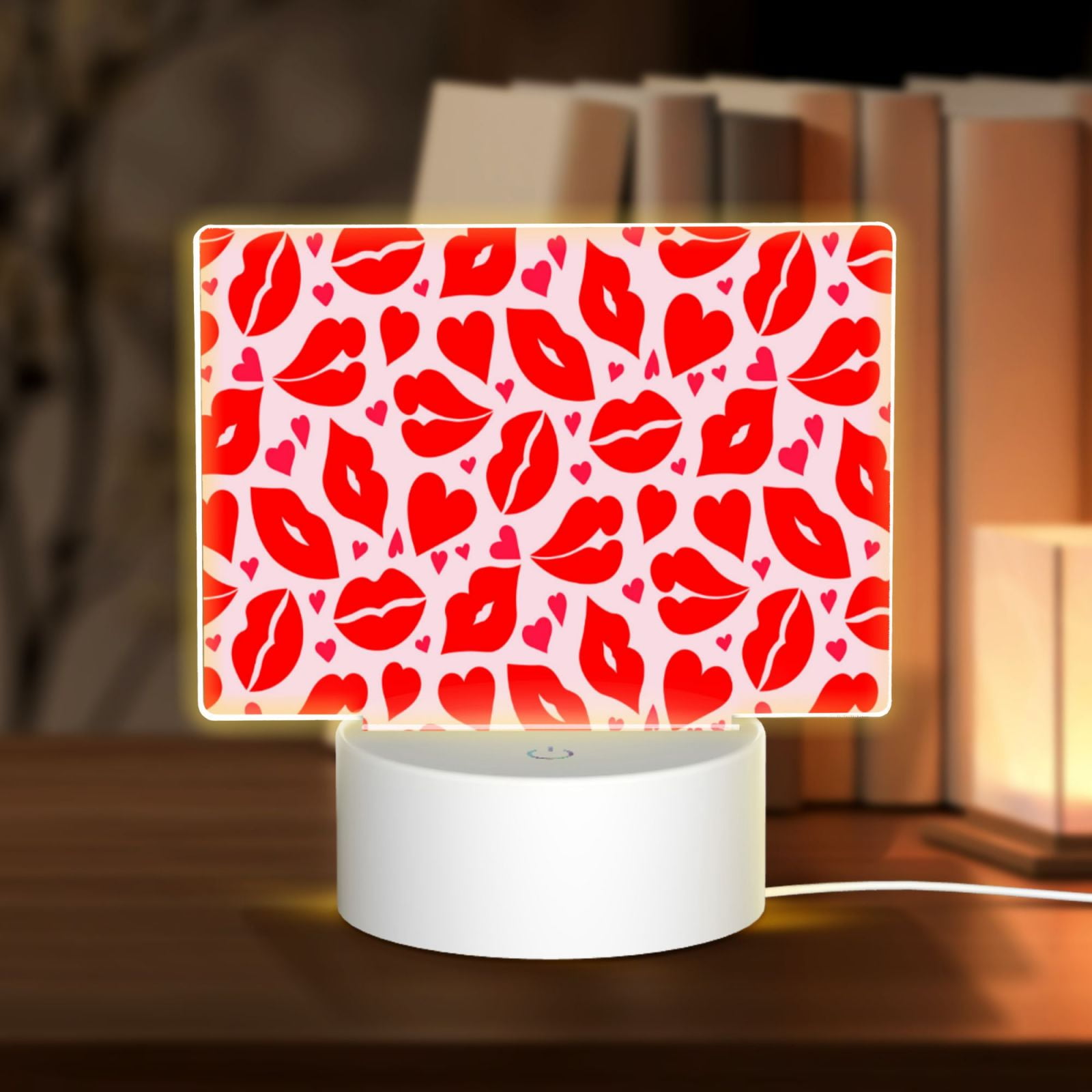 Cauagu Lips Kiss for Rectangle Acrylic Night Light - Acrylic Modern ...