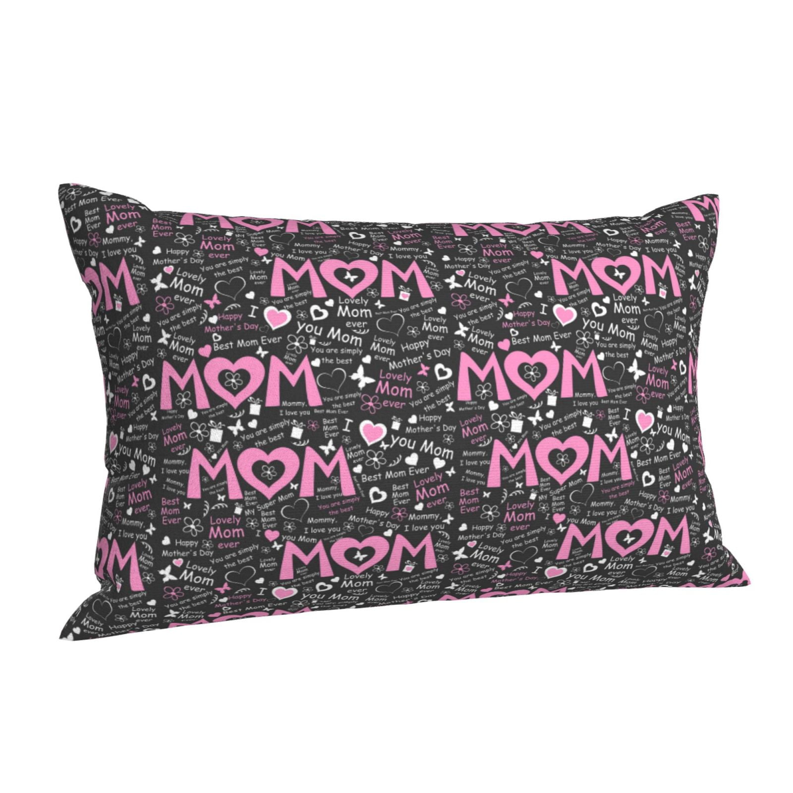 Cauagu Lovely Mom Ever Print Pillow Covers with Envelope Closure,1PC ...