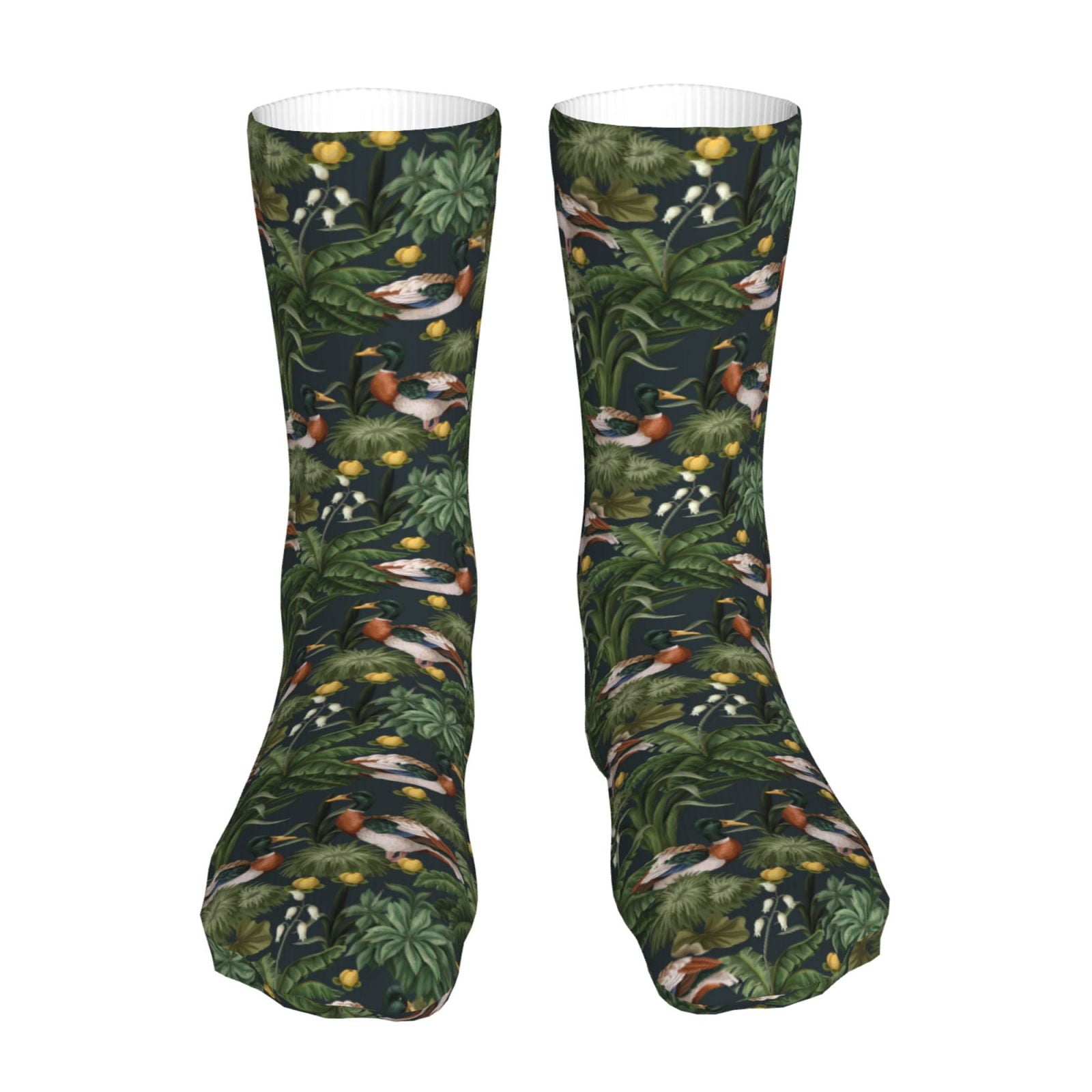 Cauagu Mallard Ducks And Water Pattern Fun Novelty Crew Socks,Casual ...