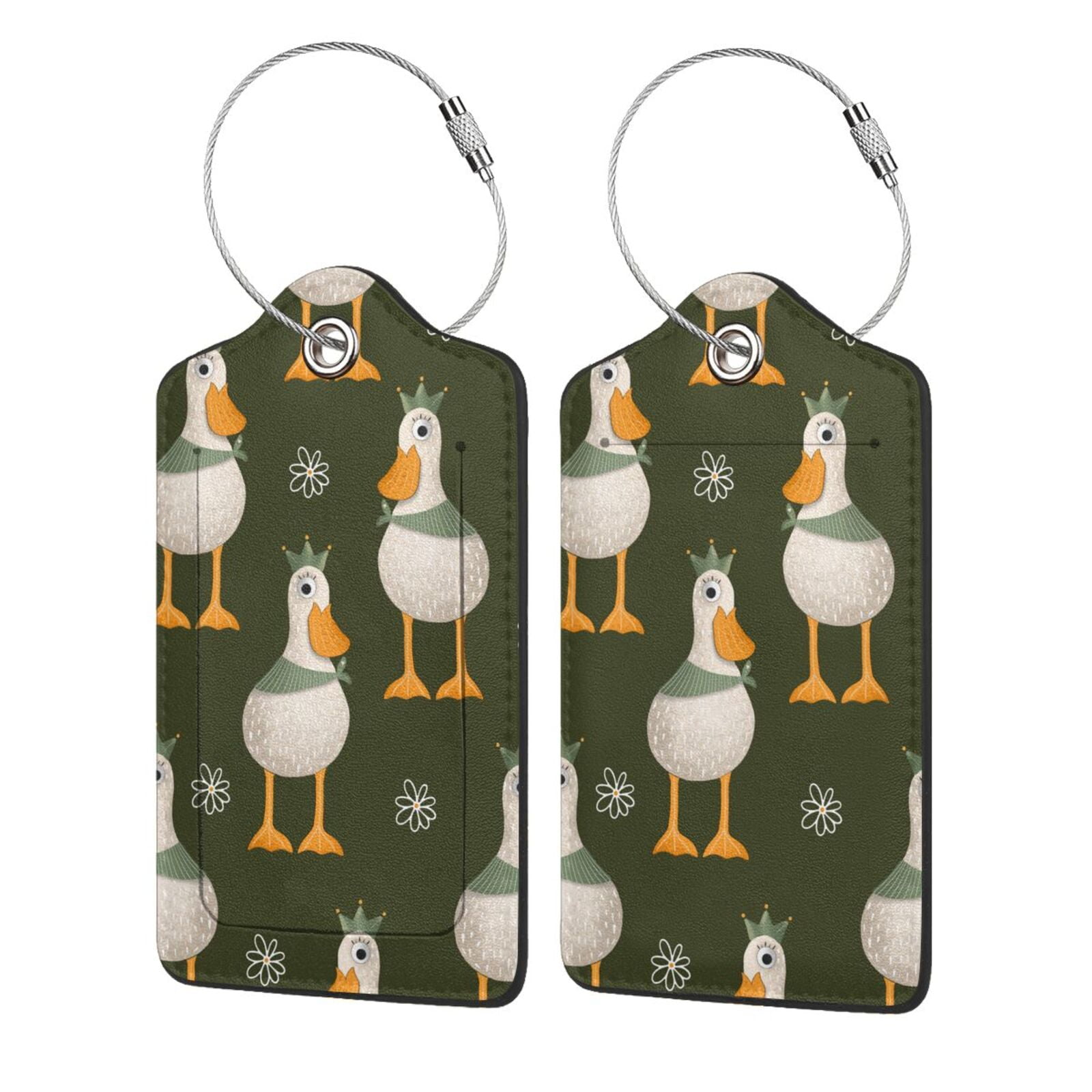 Cauagu Mallard Ducks Wild Birds Pattern Luggage Tags,Leather Luggage ...