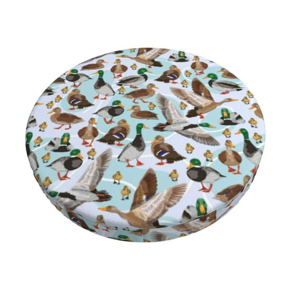 Cauagu Mallard Ducks Wild Birds1 Print Round Stool Covers,Seat Cushion ...