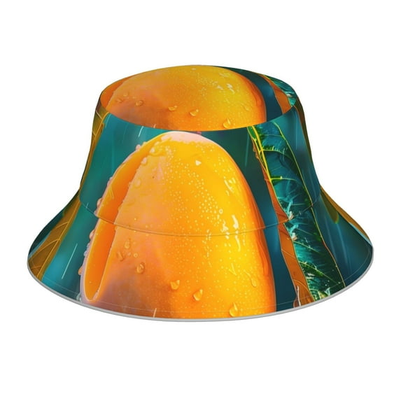 Cauagu Mango In The Rain for Unisex Bucket Hat,Outdoor Summer Beach ...