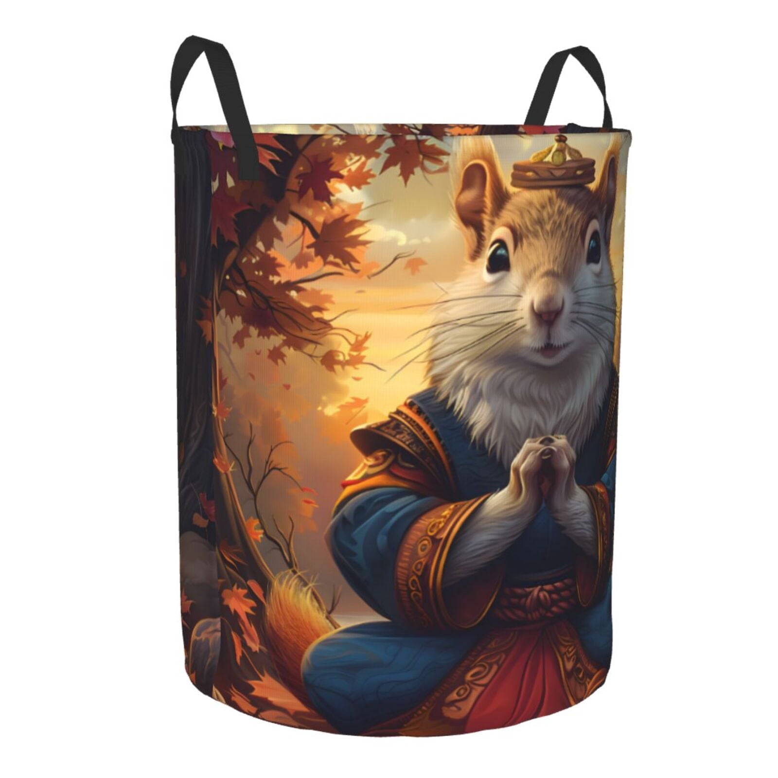 Cauagu Maple Leaf Meditating Squirrel for Laundry Basket,Collapsible ...