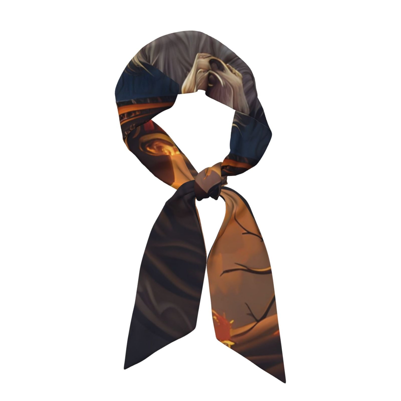Cauagu Maple Leaf Meditating Squirrel Pattern Scarf for Women,Neck ...
