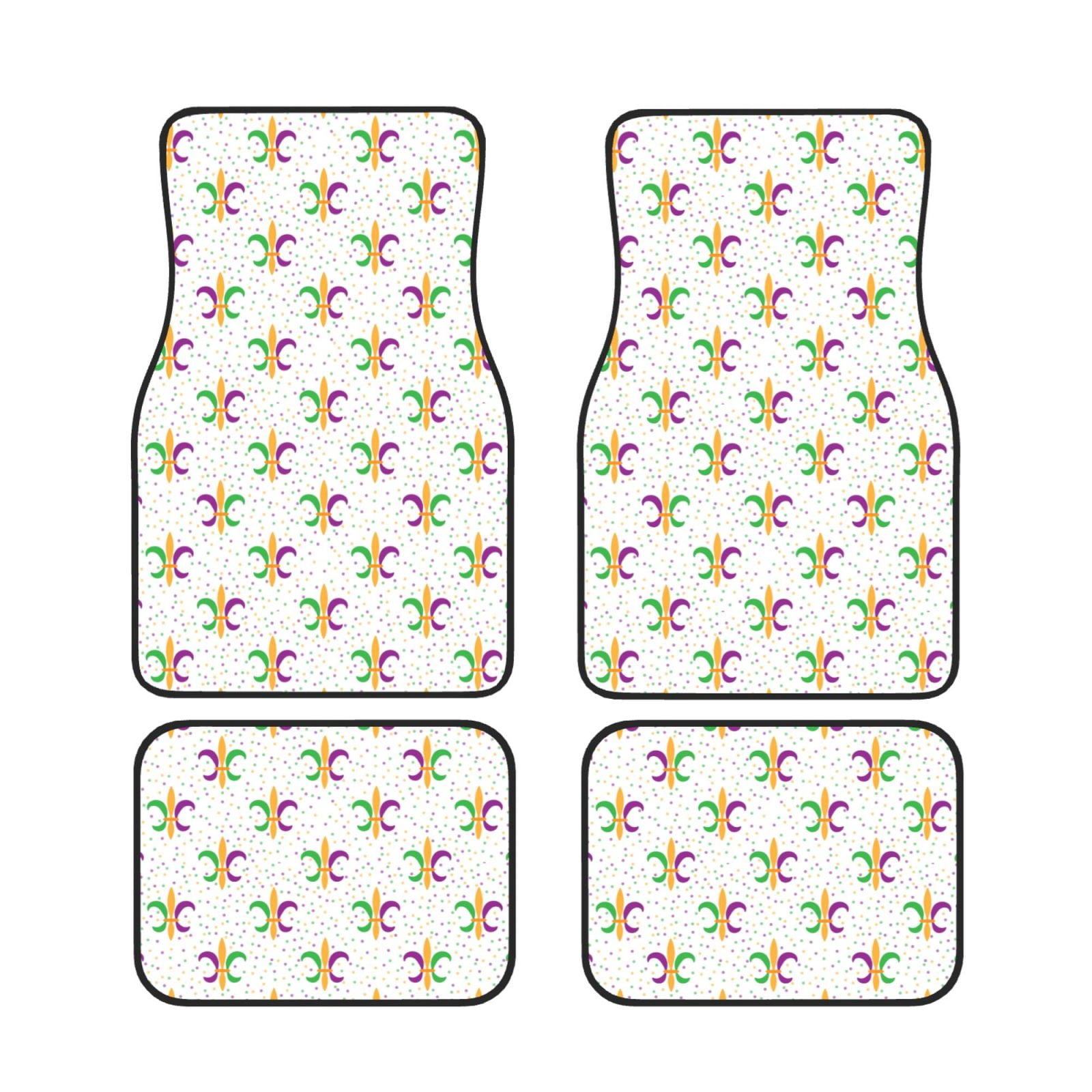 Cauagu Mardi Gras Carnival1 Pattern Car Floor Mat Set of 4,Car Carpet ...