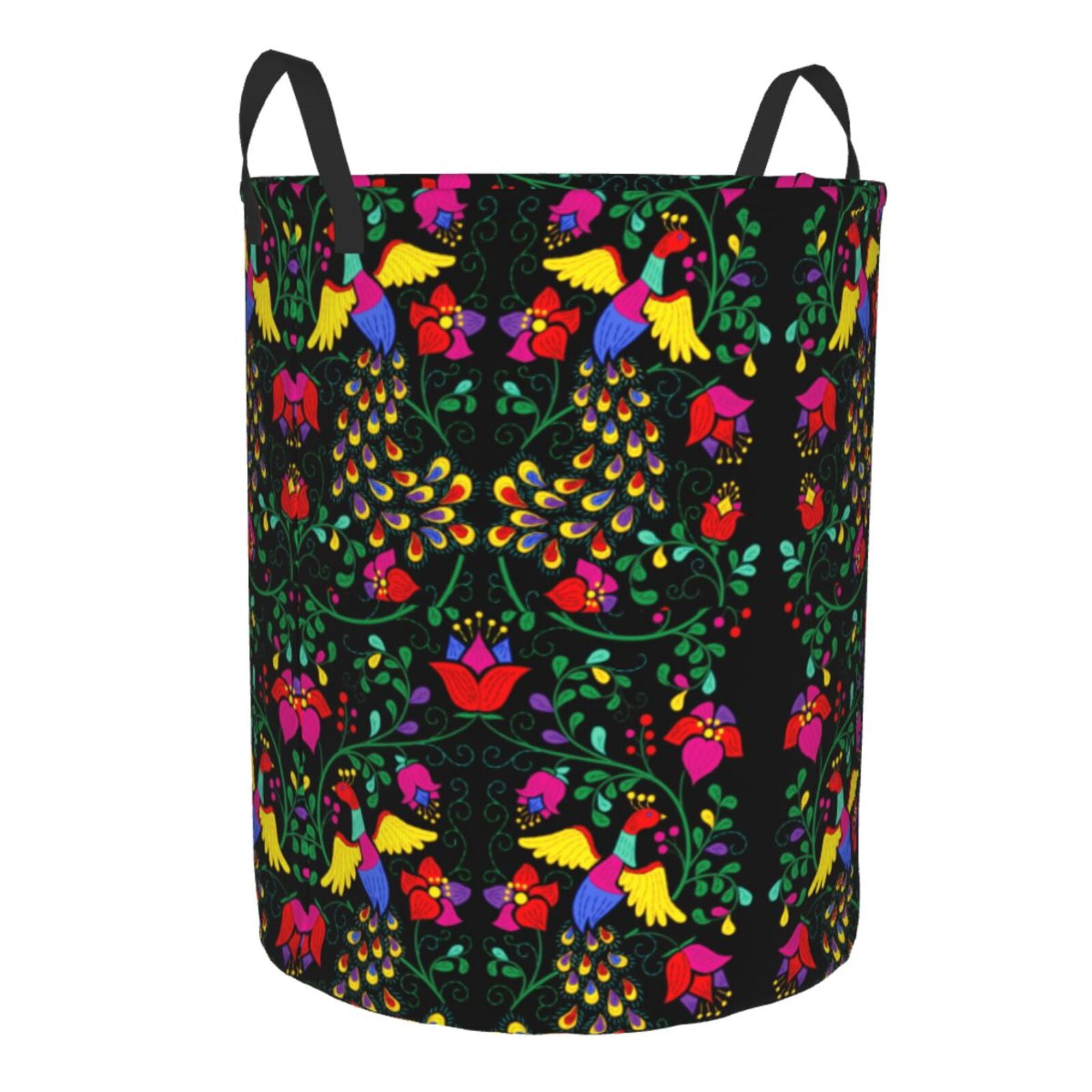 Cauagu Mexican Flower 2 for Laundry Basket,Collapsible Organizer Basket ...