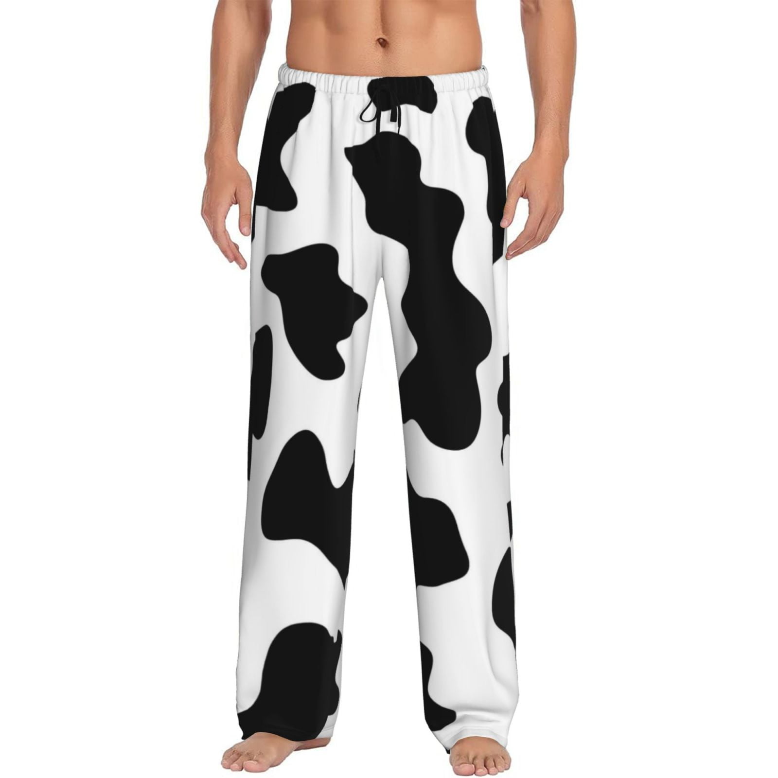 Cauagu Milk Cow Mens Pajama Pants Sleep & Lounge Pants,PJ Bottoms with ...