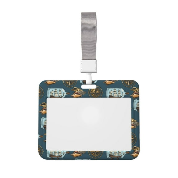 Cauagu Miniature Ship In Bottle for ID Badge Holder,Badge Holder with ...