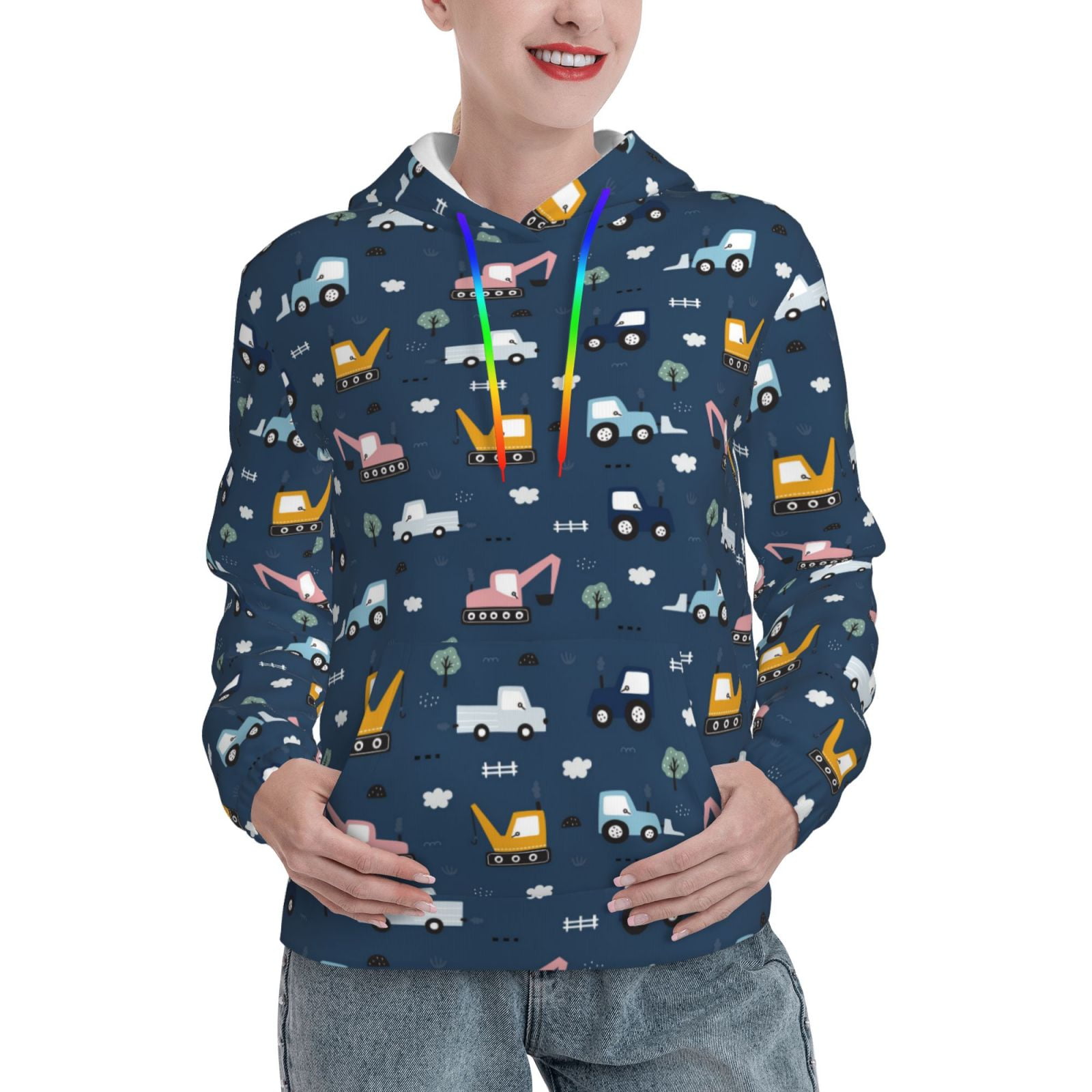 Cauagu Modern Modern Excavator for Women's Hooded Sweatshirts Pullover ...