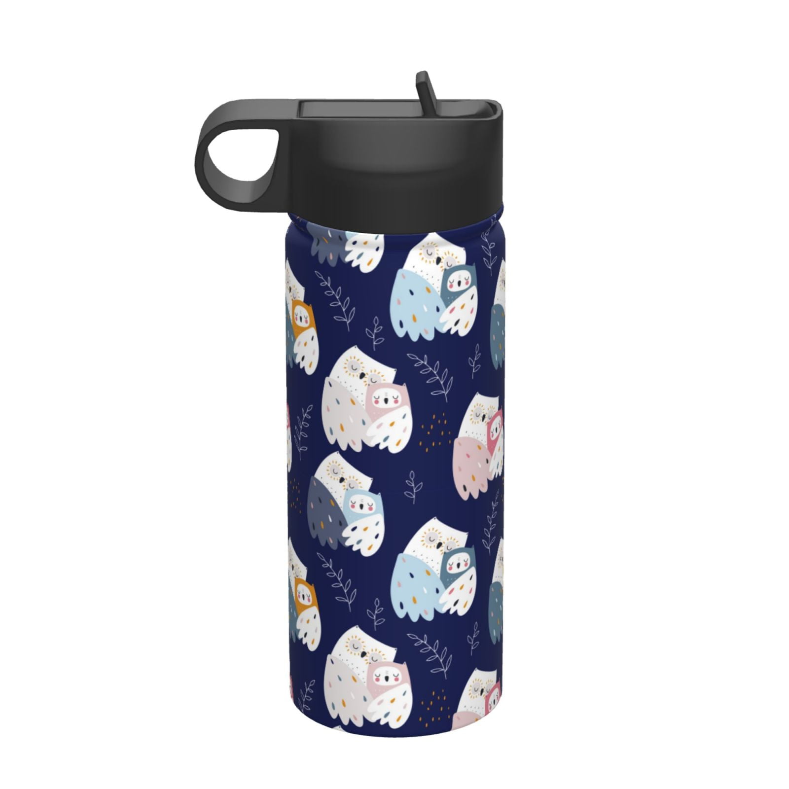 Cauagu Mom And Baby Owls for 18 oz Water Bottle With Straw,Stainless ...