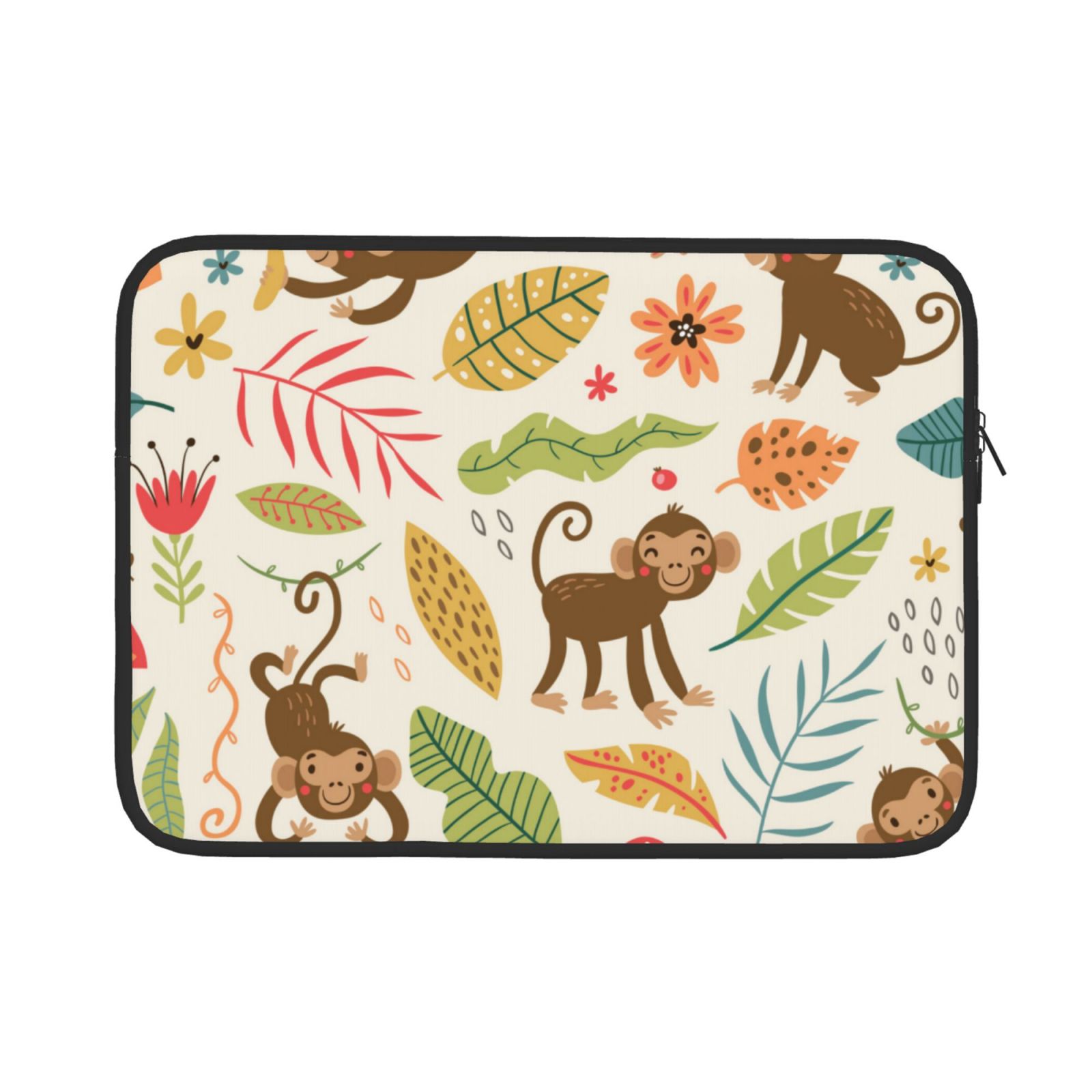 Cauagu Monkeys in the Jungle Print Laptop Sleeve Case, Laptop Cover ...