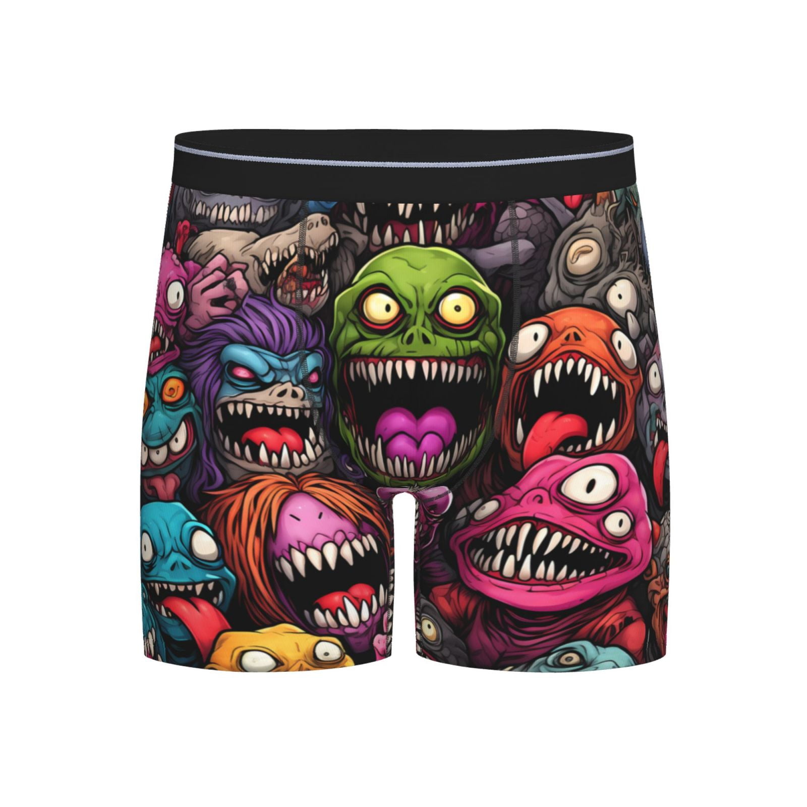 Cauagu Monstrous Cartoon Characters Print Men's Boxer Briefs, Funny ...
