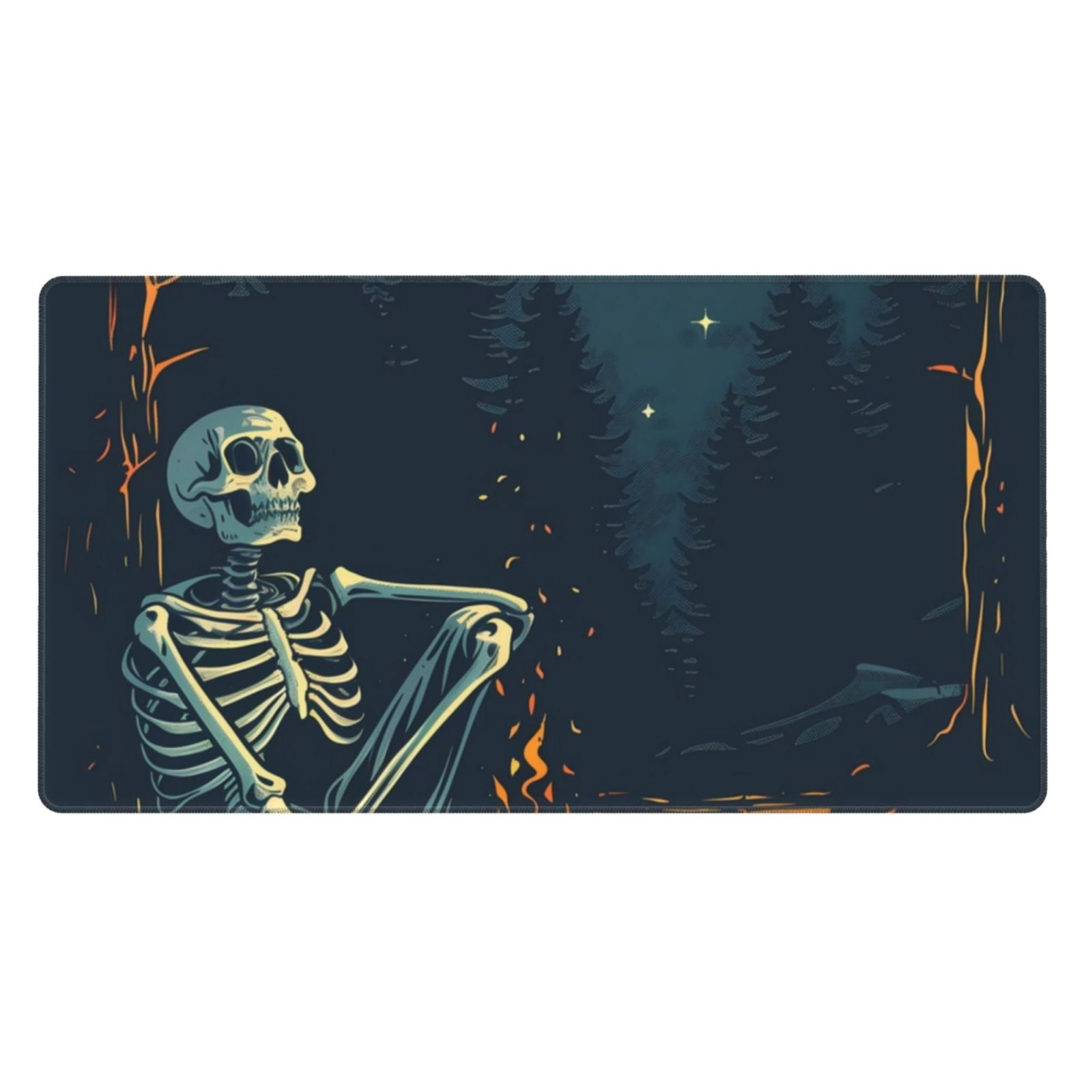 Cauagu Moonlit Skeleton Campfire for Large Mouse Pad,XXL Extended ...