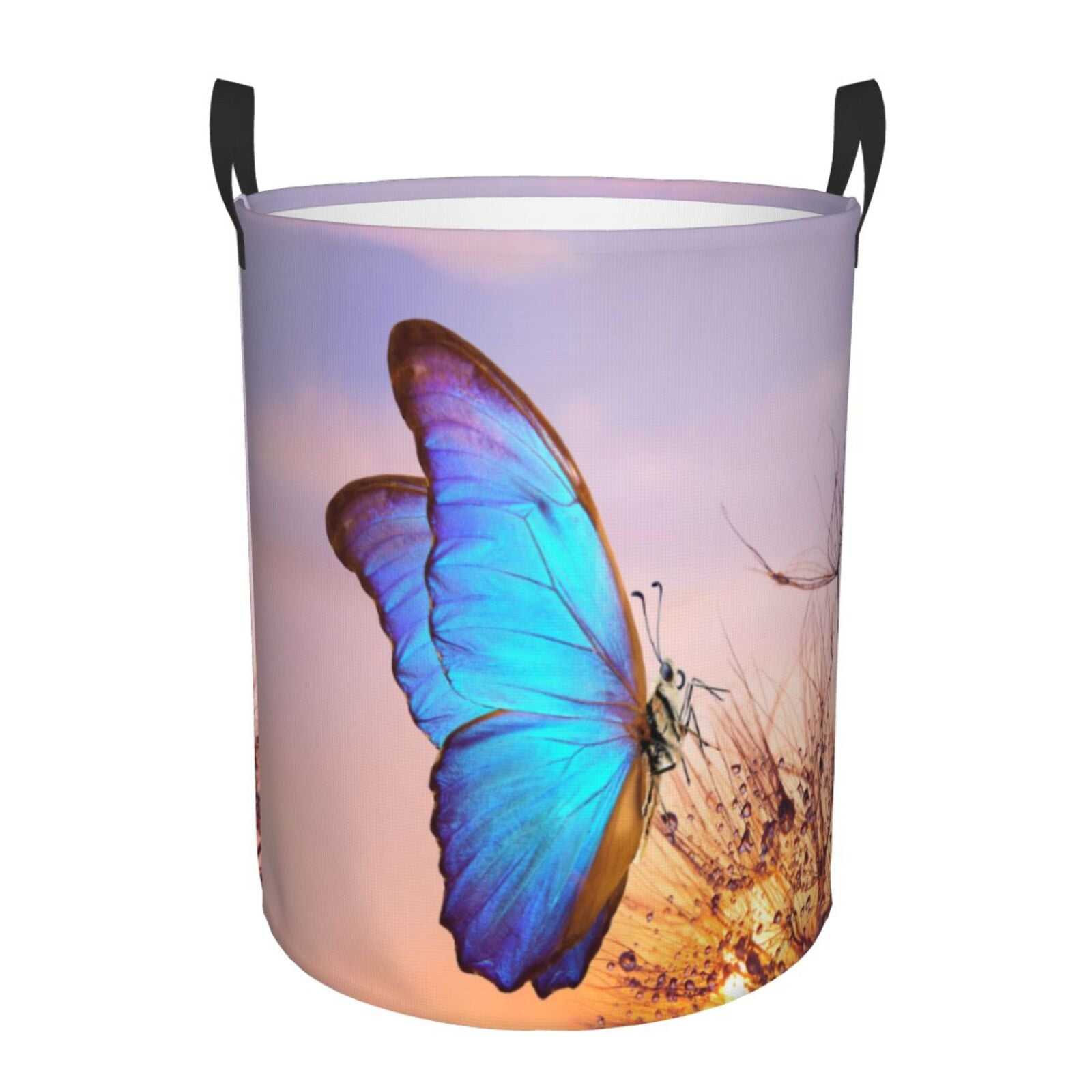 Cauagu Morpho butterfly and dandelion for Laundry Basket,Collapsible ...