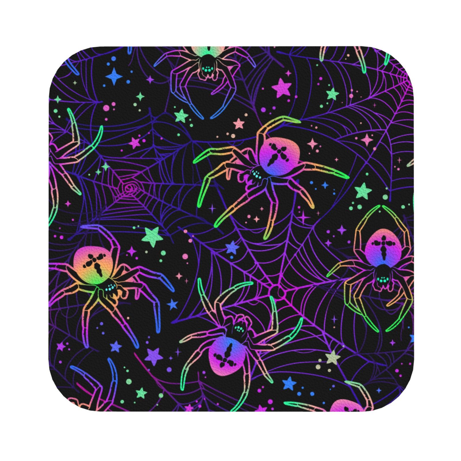Cauagu Multi-colored Spiders for Round Coaster,Drink Coasters Set of 4 ...