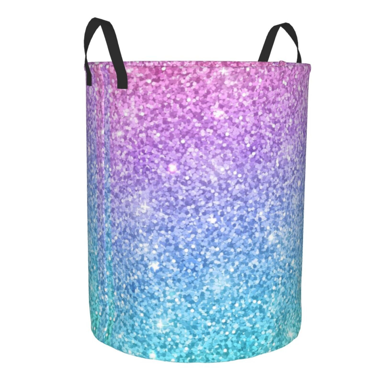 Cauagu Multicolor Glitter for Laundry Basket,Collapsible Organizer ...