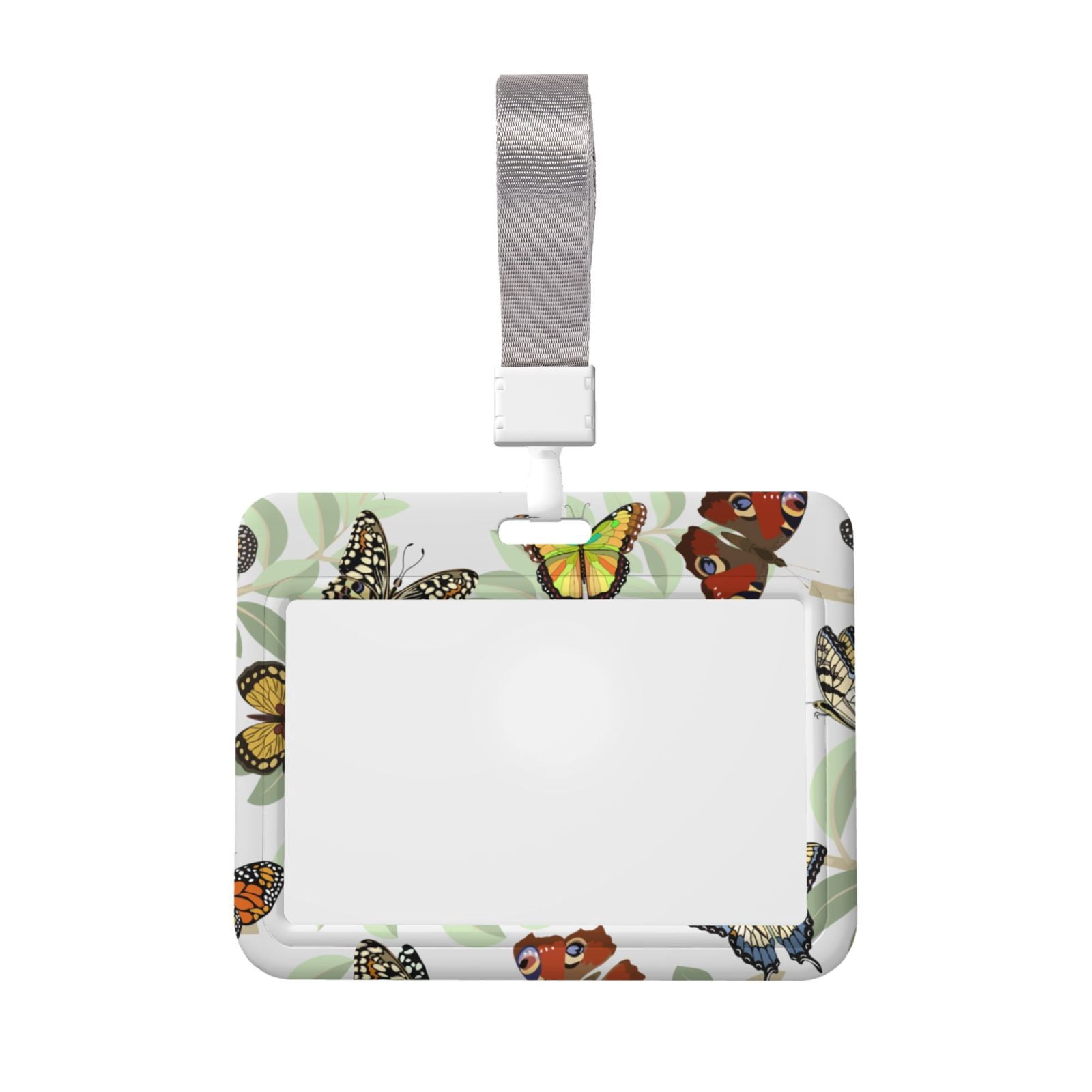 Cauagu Multicolored Butterflies for ID Badge Holder,Badge Holder with ...