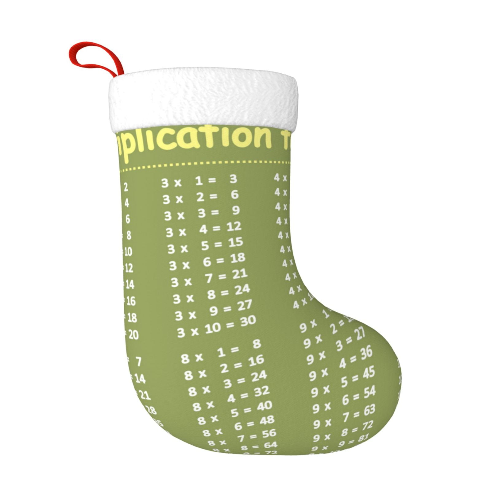 Cauagu Multiplication Table1 for Christmas Stockings,1-Pack Large Xmas ...