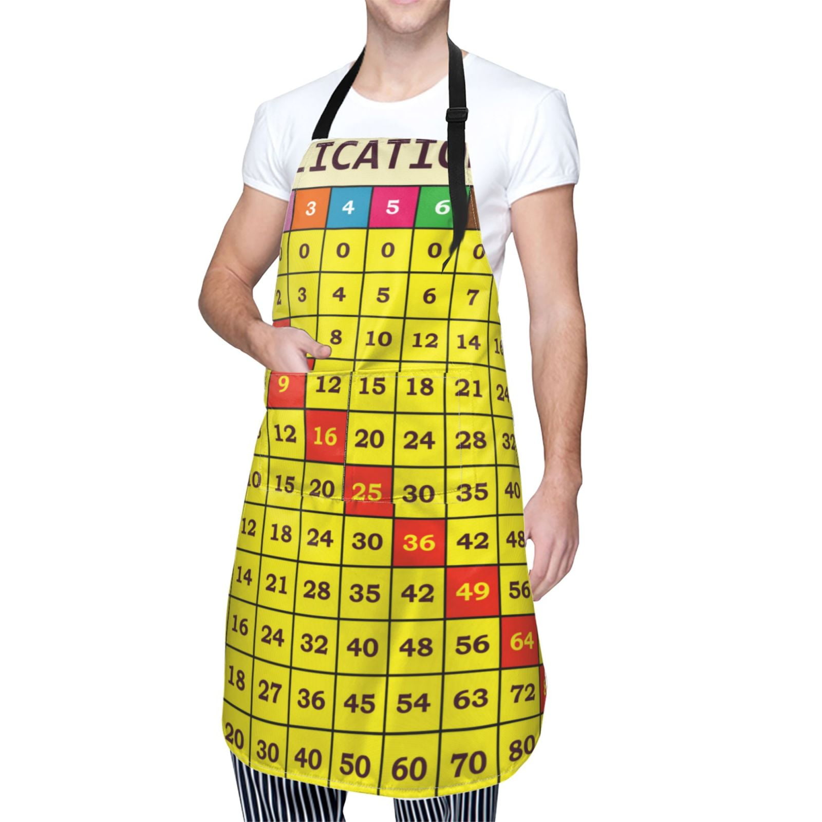 Cauagu Multiplication Table2 Aprons with Pockets,Waterproof Apron for ...