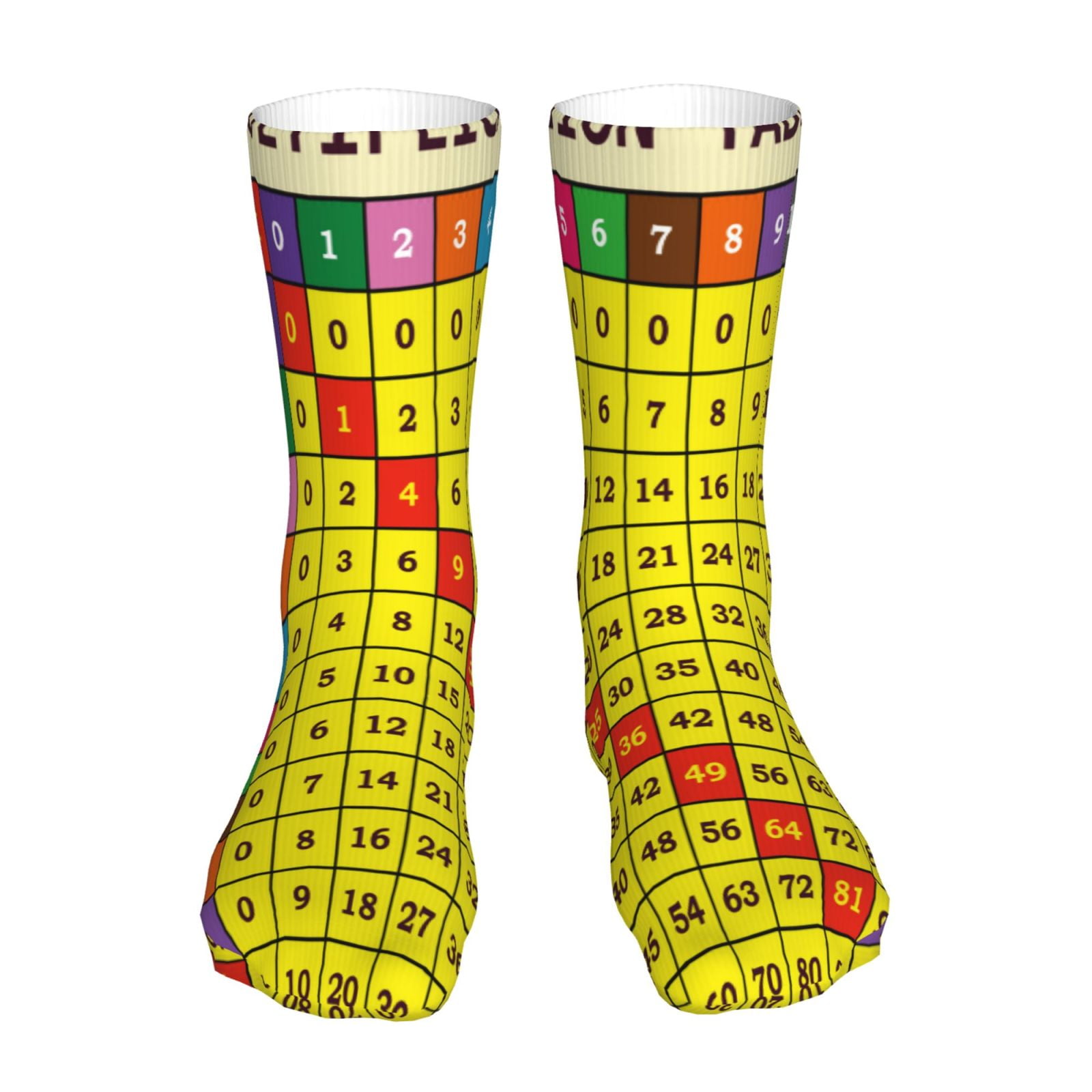 Cauagu Multiplication Table2 Pattern Fun Novelty Crew Socks,Casual ...