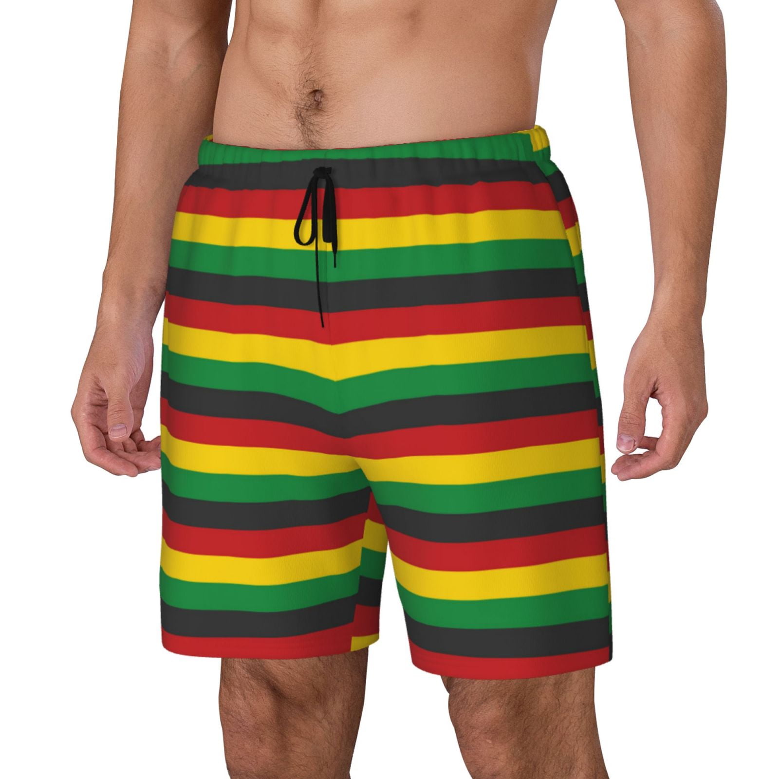 Cauagu Music Colors 1 Print Mens Swim Trunks Quick Dry Board Shorts ...
