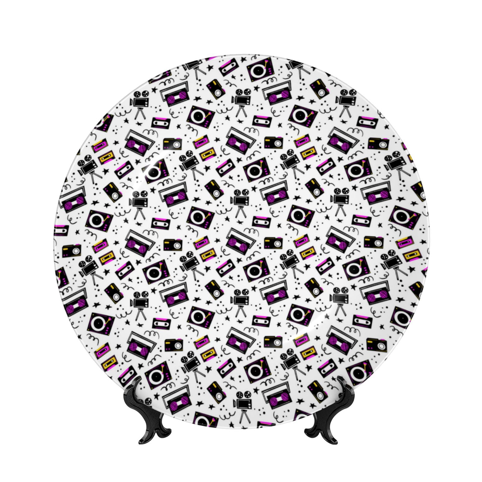 Cauagu Music Player Print Bone China Decorative Plate, Wall Mount Plate ...