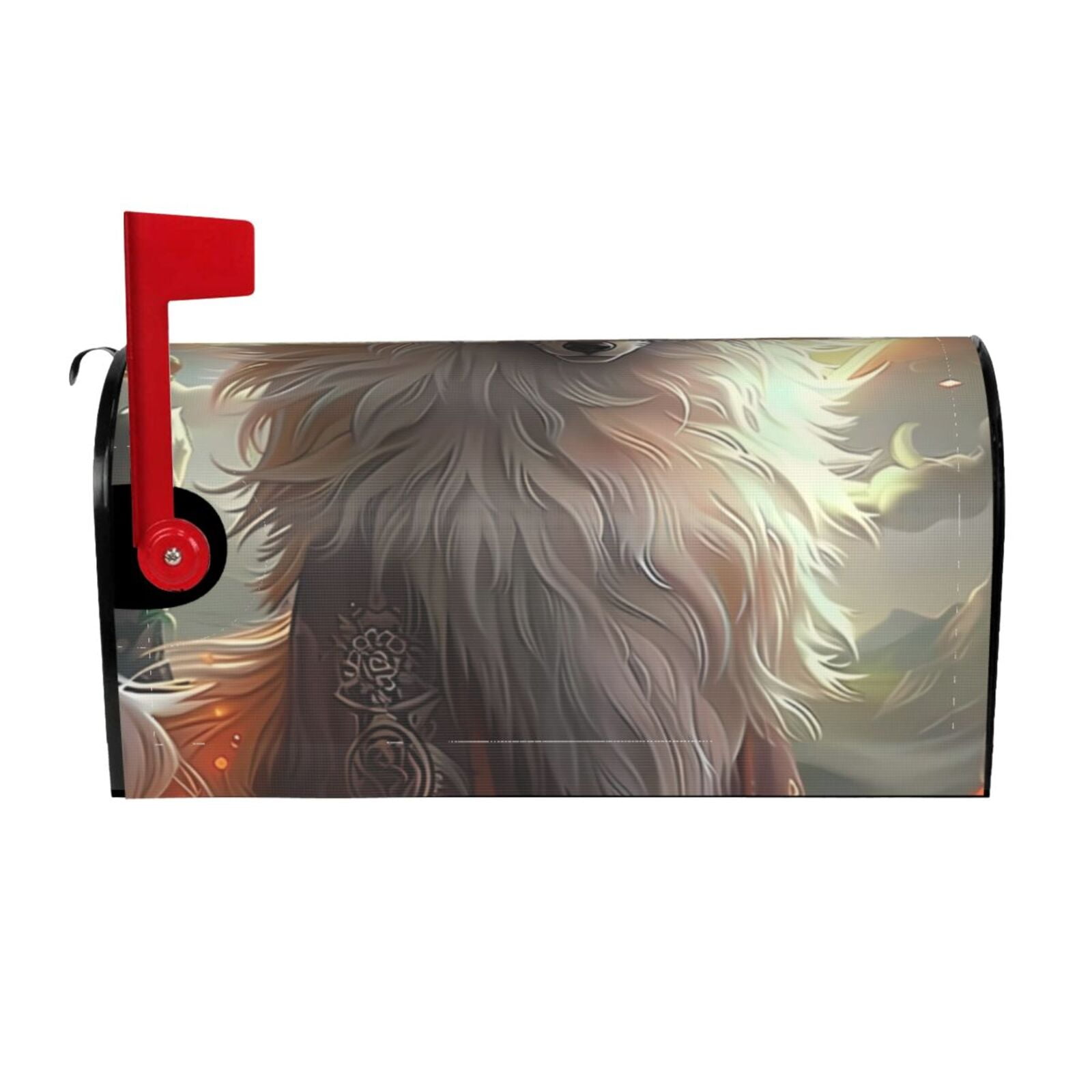 Cauagu Mystic Fox With Halo Pattern Magnetic Mailbox Covers, Mailbox ...