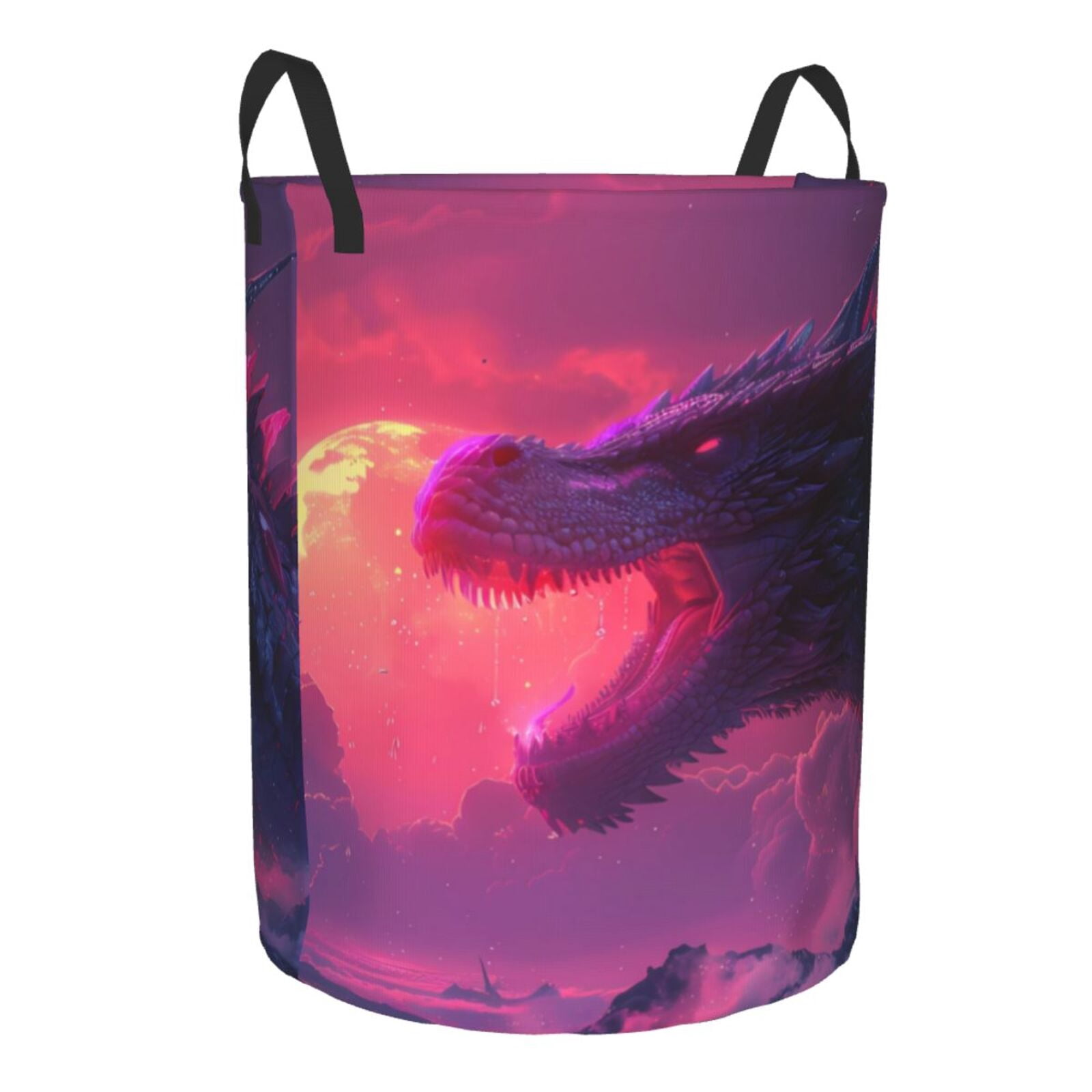 Cauagu Mystical Dragon Under Moon for Laundry Basket,Collapsible ...