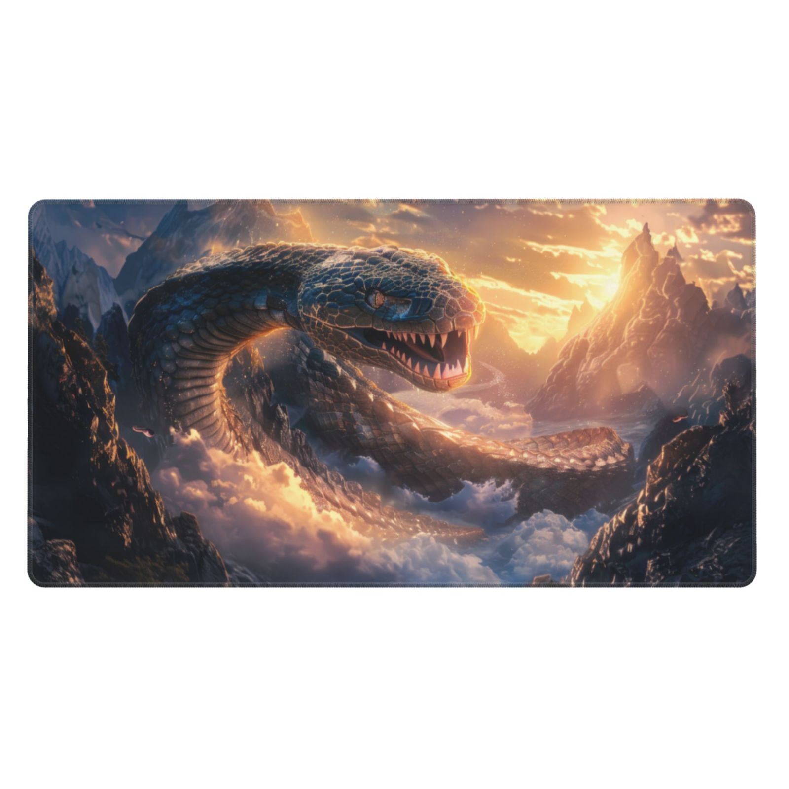 Cauagu Mythical Serpent Mountain Sunrise for Large Mouse Pad,XXL ...