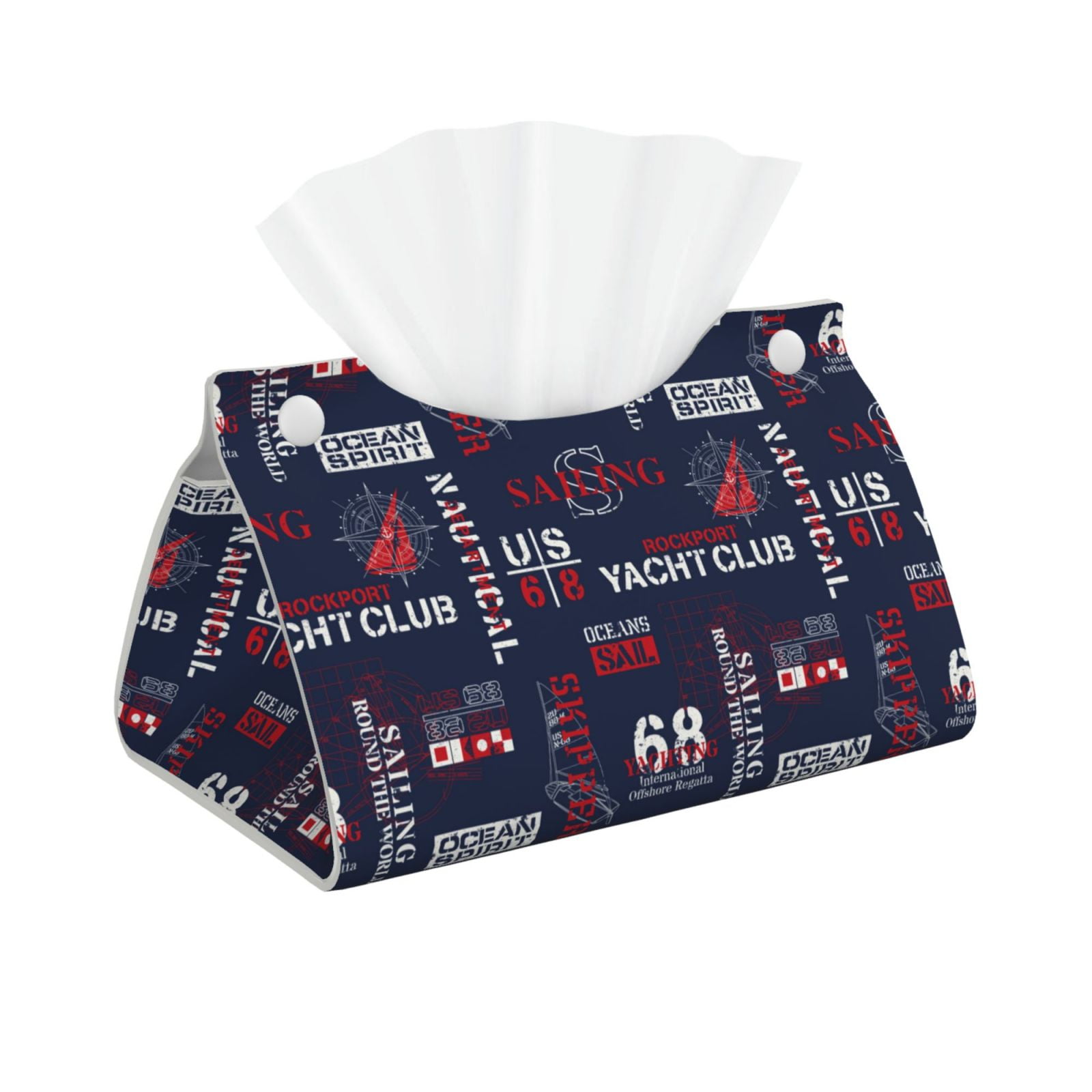 Cauagu Nautical Style Sailboat for Large Tissue Box Cover Rectangular ...