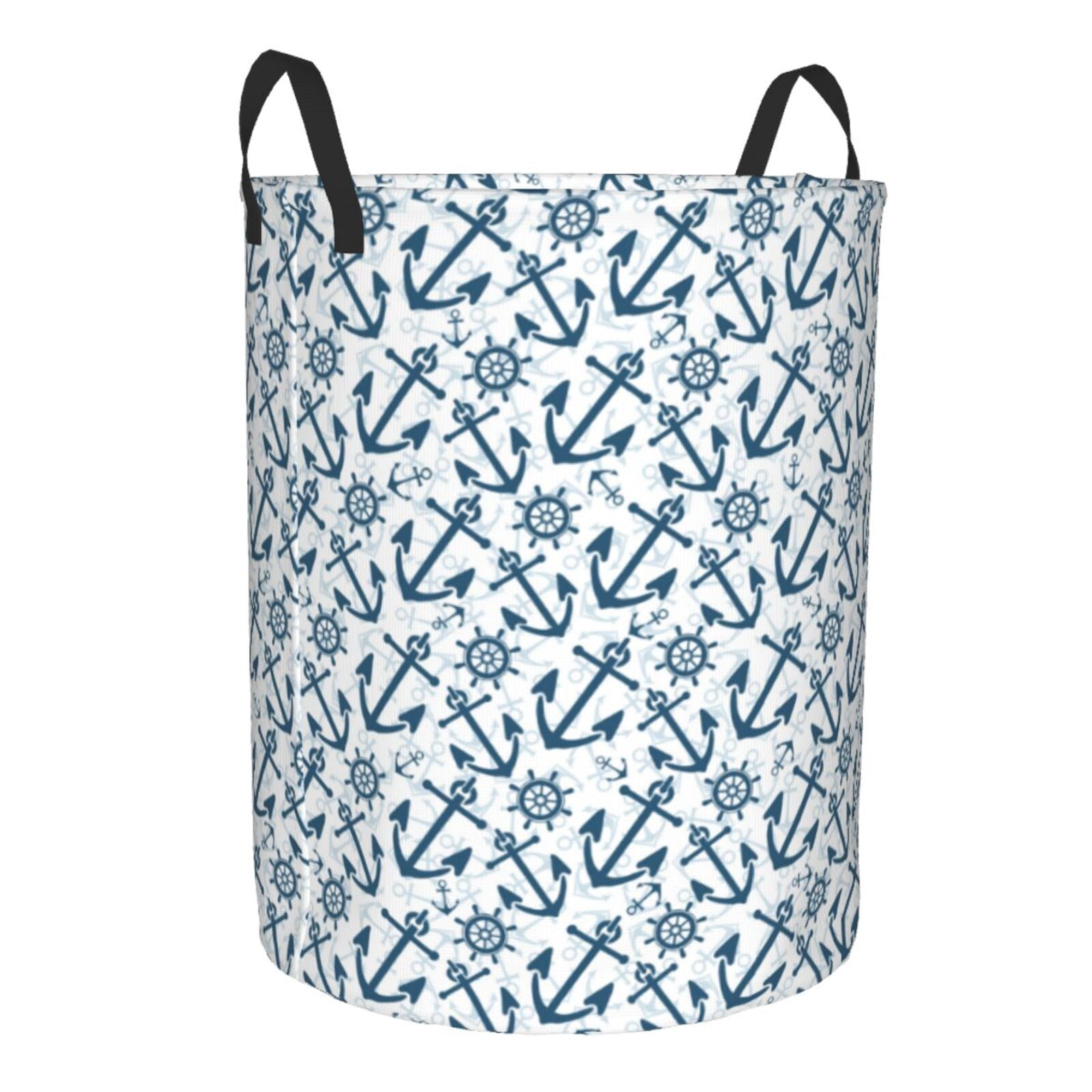 Cauagu Nautical Theme Anchors for Laundry Basket,Collapsible Organizer ...