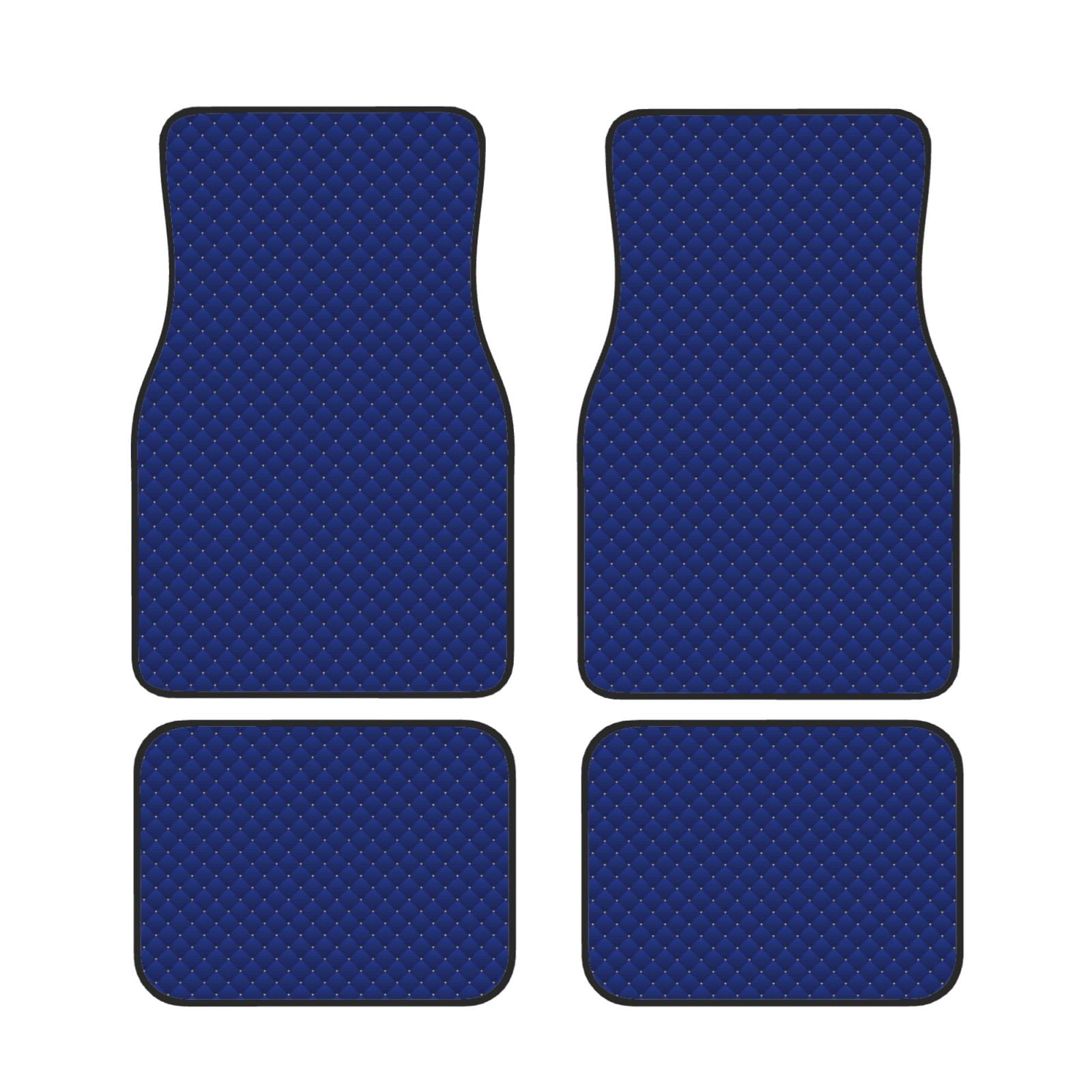 Cauagu Navy Blue Pattern Car Floor Mat Set of 4,Car Carpet Mats Car ...