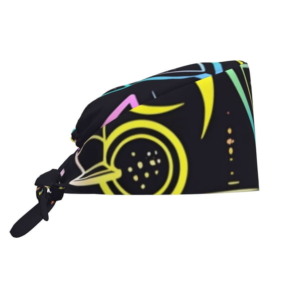 Cauagu Neon Bar Drinks Pattern 1 Pcs Working Caps,Adjustable Working ...