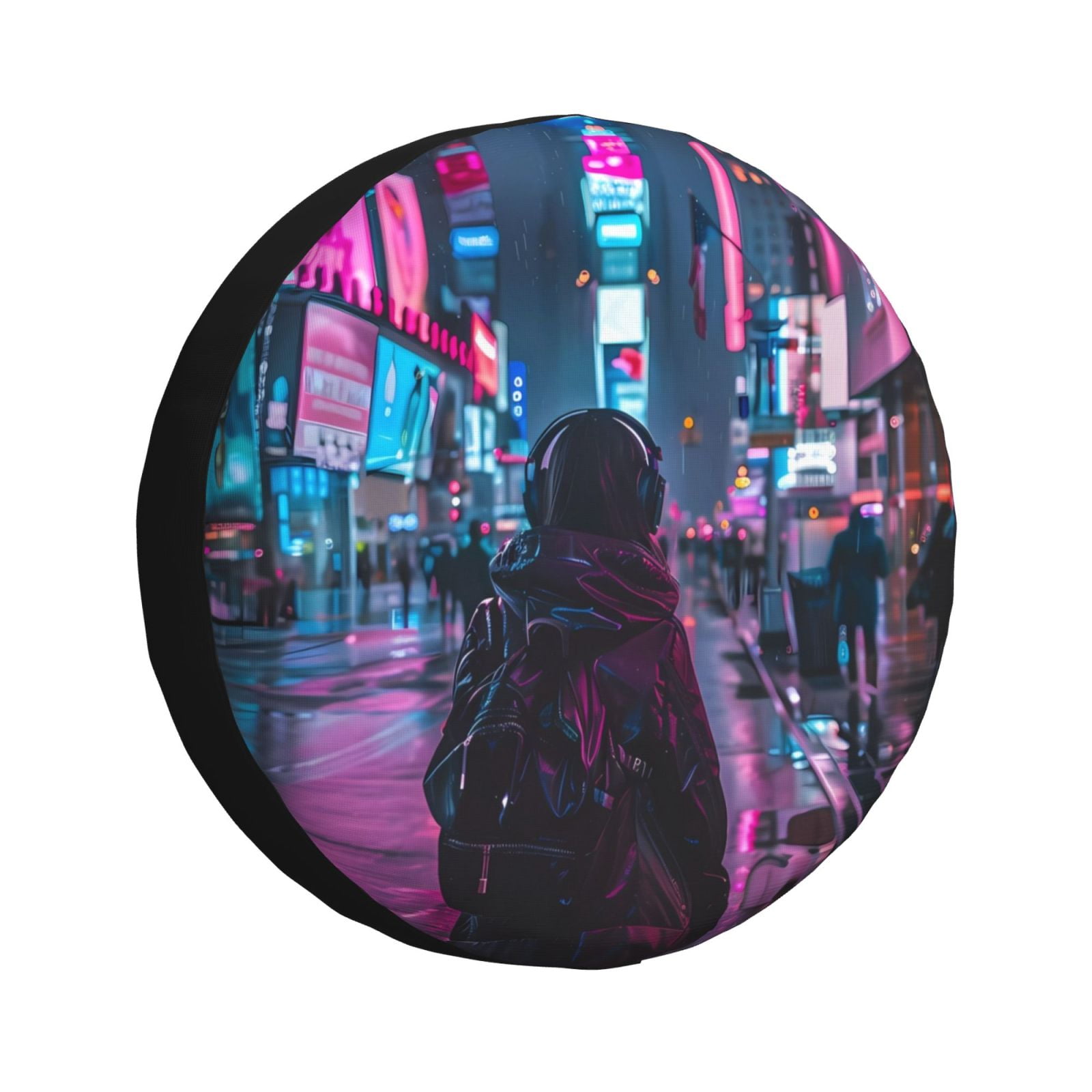 Cauagu Neon Night Cityscape for Spare Tire Cover Wheel Protector ...
