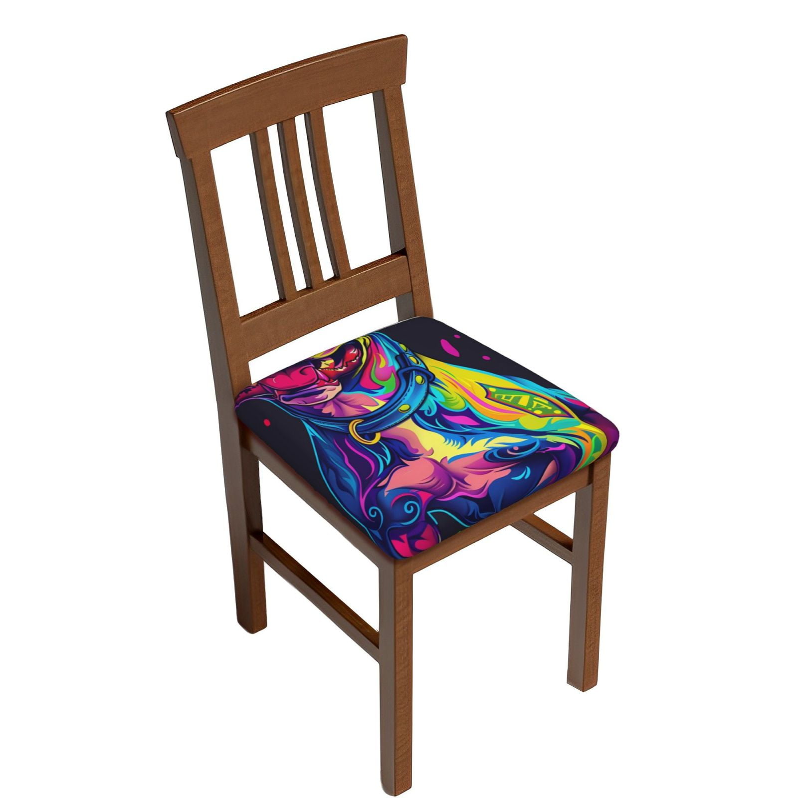 Cauagu Neon Pop Art Pitbull for Dining Chair Seat Covers,Slipcovers ...