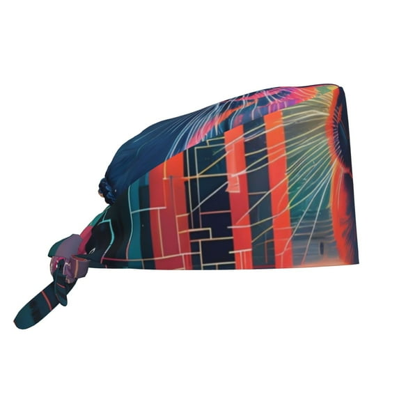 Cauagu Neon Rabbit In Archway Pattern 1 Pcs Working Caps,Adjustable ...