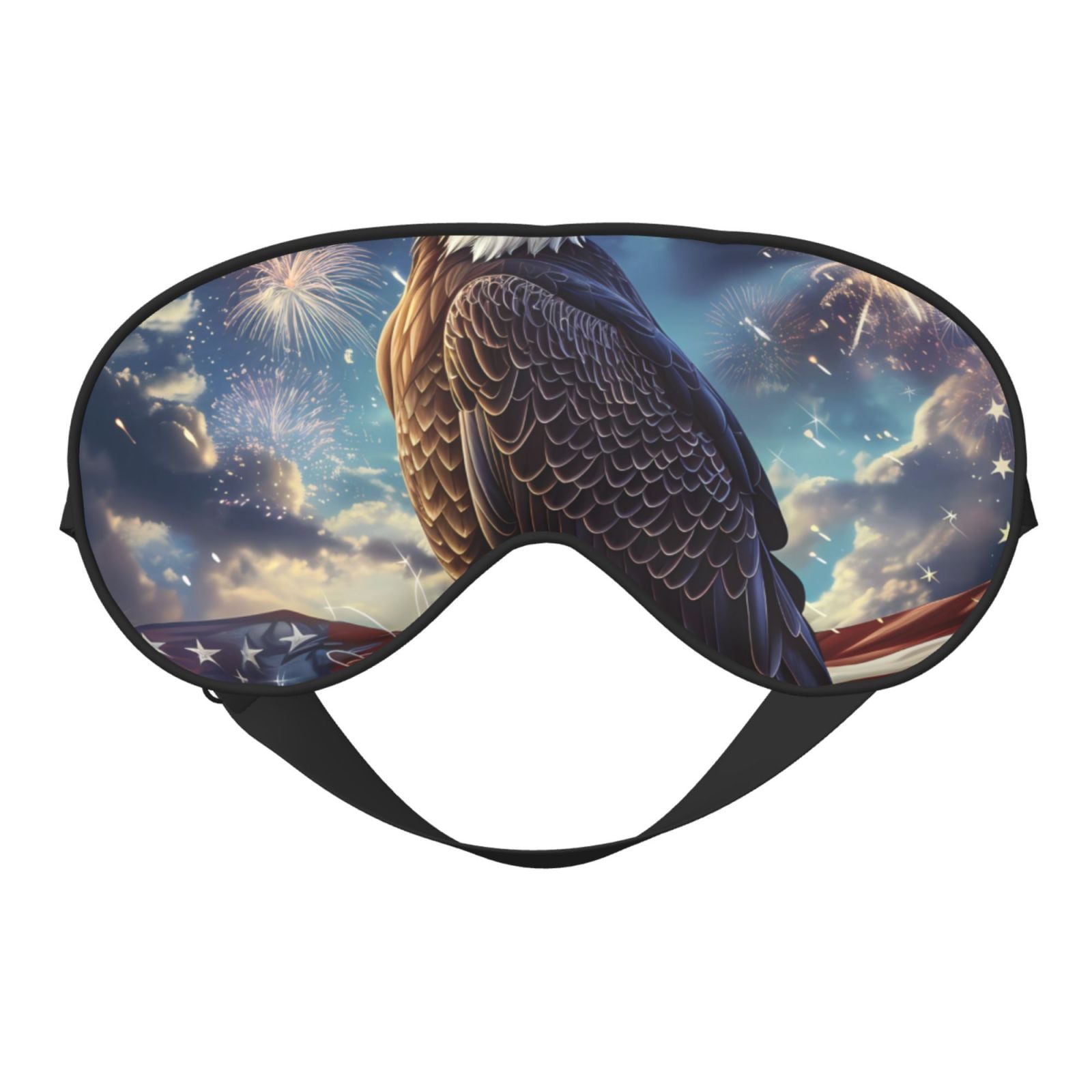Cauagu Night Sky Bald Eagle Print Sleep Eye Mask, Blindfold Eye Sleep ...