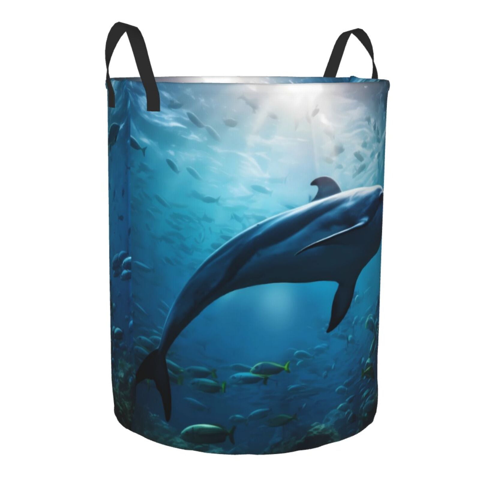 Cauagu Ocean Dolphin Fish School for Laundry Basket,Collapsible ...