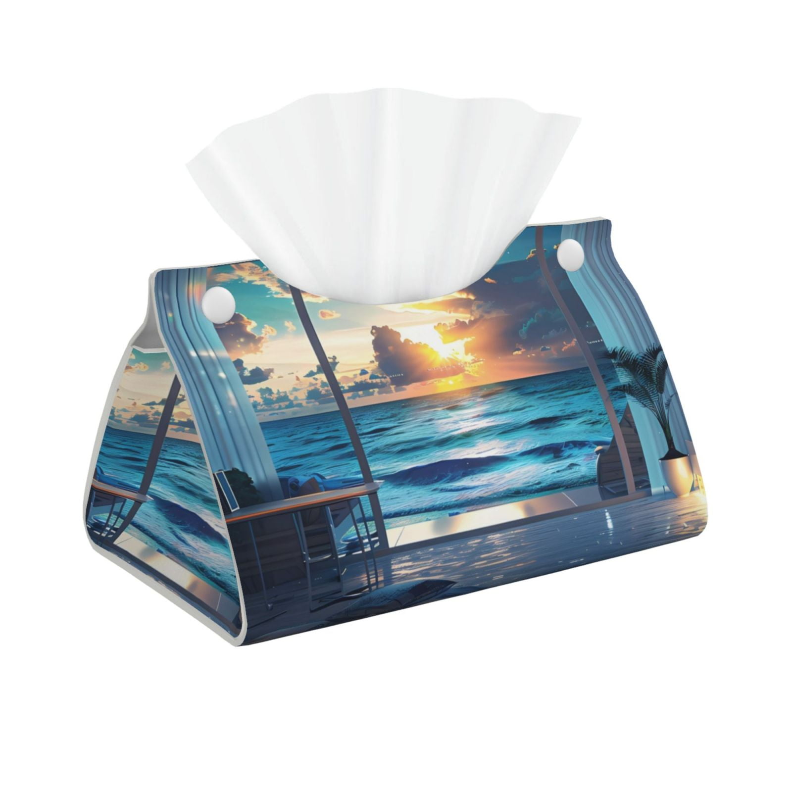 Cauagu Ocean View Bedroom for Large Tissue Box Cover Rectangular–Plus ...
