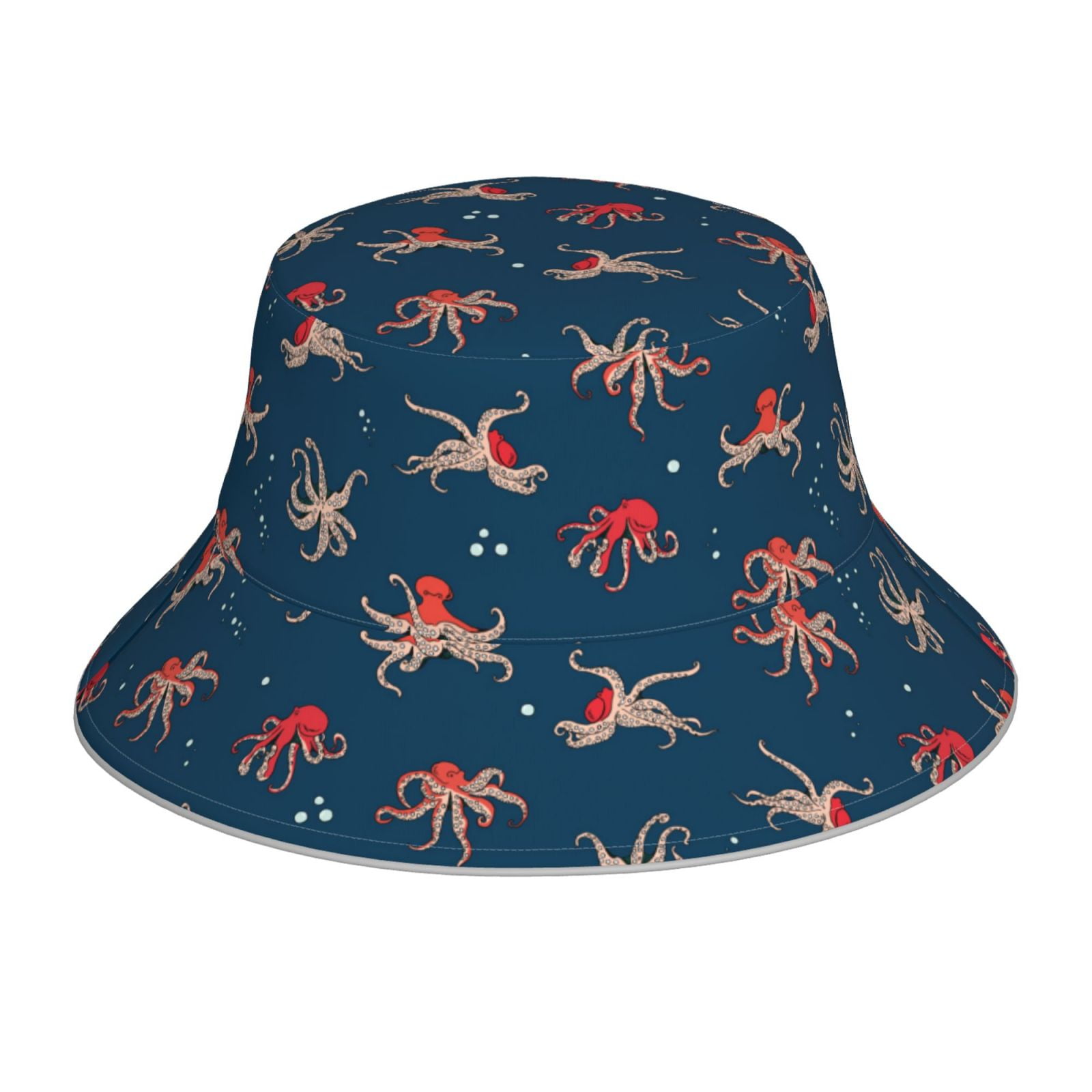Cauagu Octopus Sea Life for Unisex Bucket Hat,Outdoor Summer Beach ...