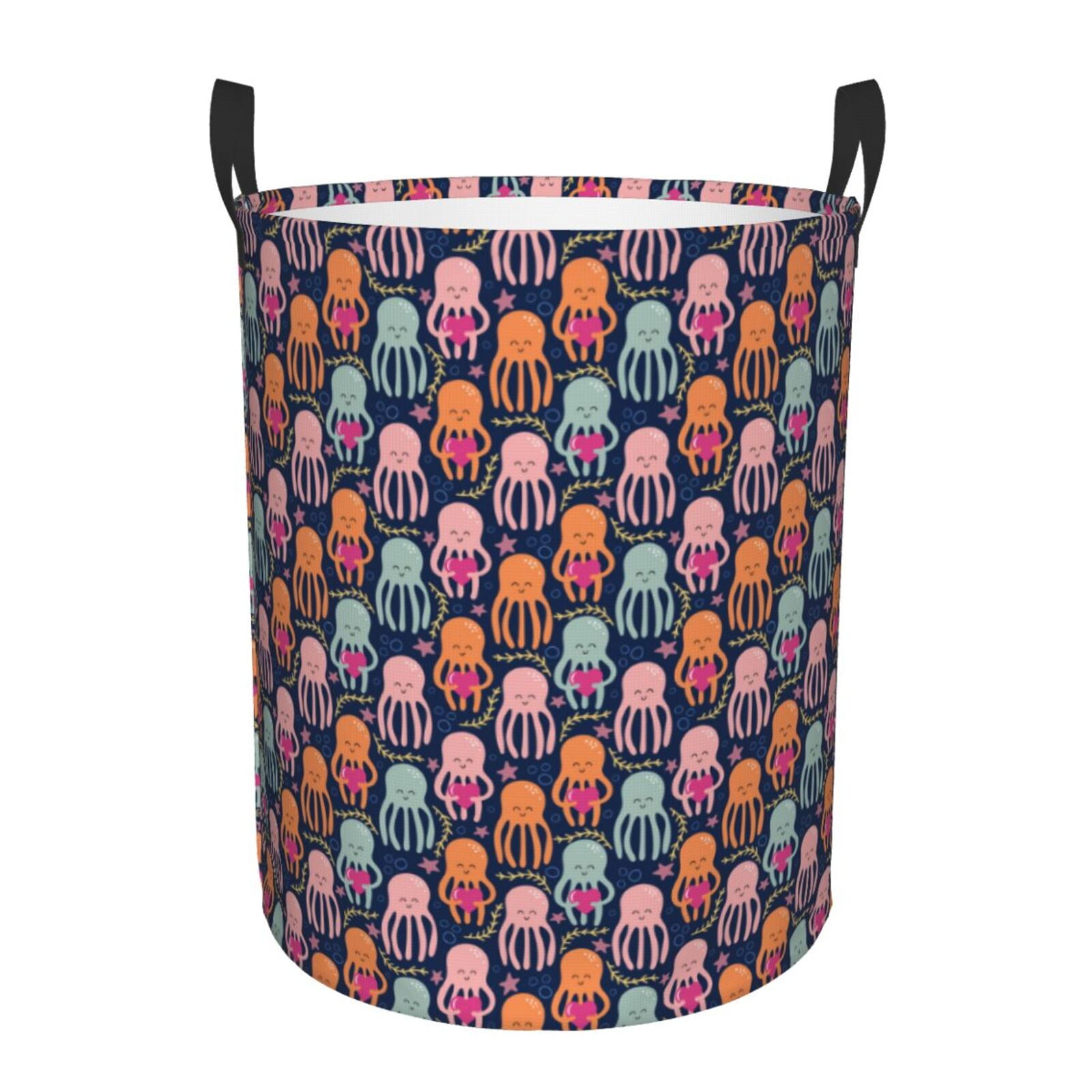 Cauagu Octopus in love for Laundry Basket,Collapsible Organizer Basket ...
