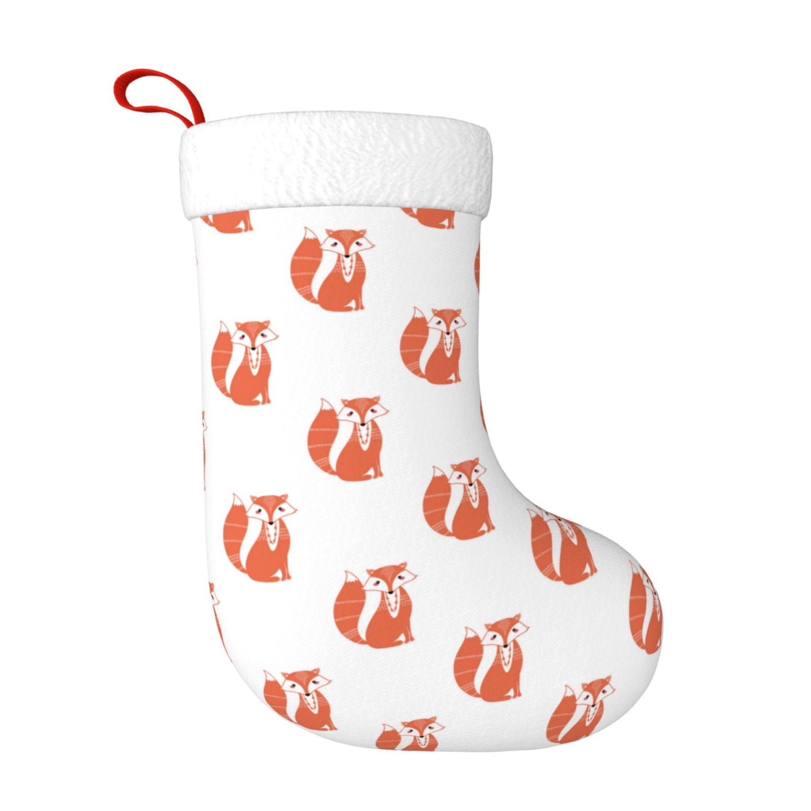 Cauagu Orange Fox for Christmas Stockings,1-Pack Large Xmas Stocking ...