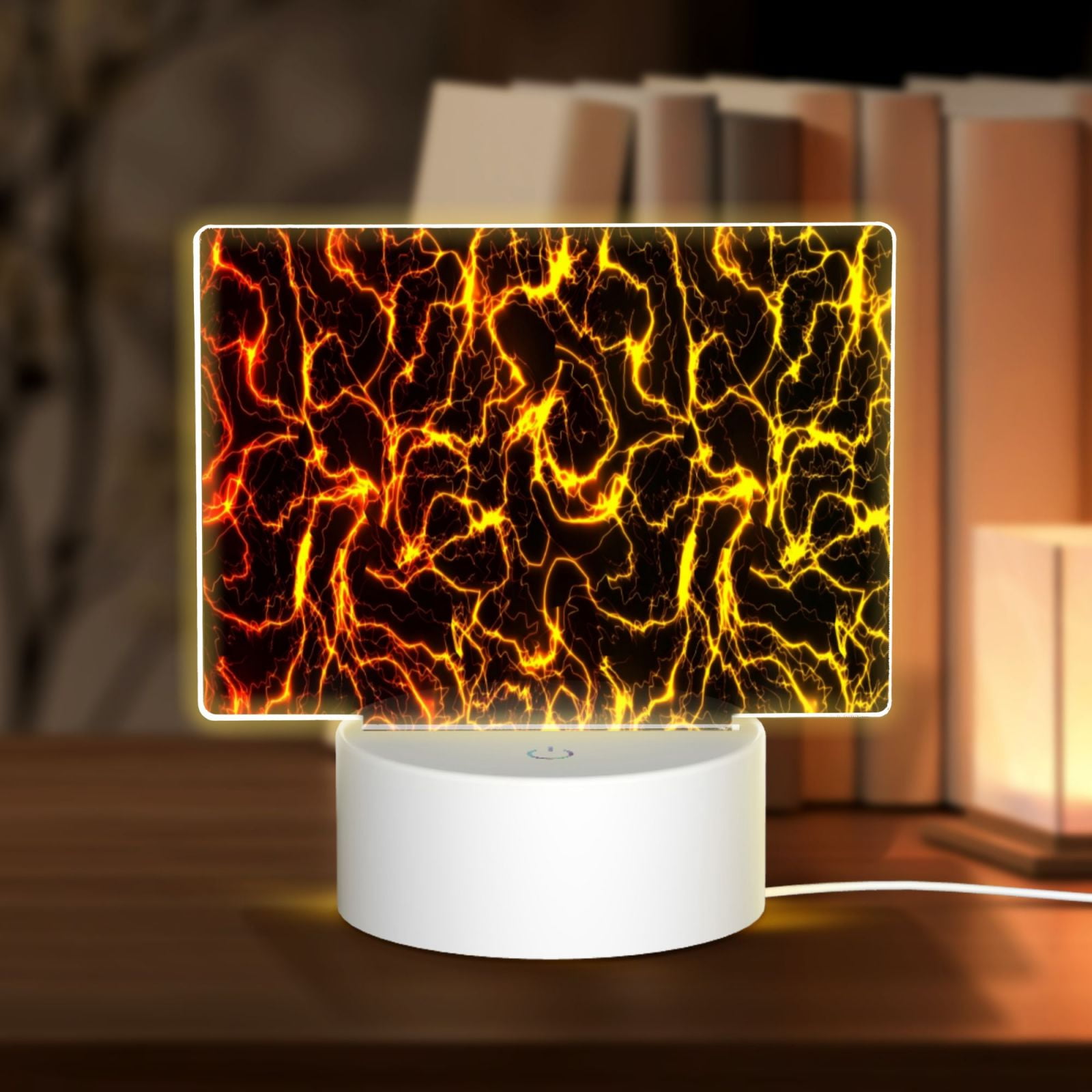 Cauagu Orange Lightning for Rectangle Acrylic Night Light - Acrylic ...