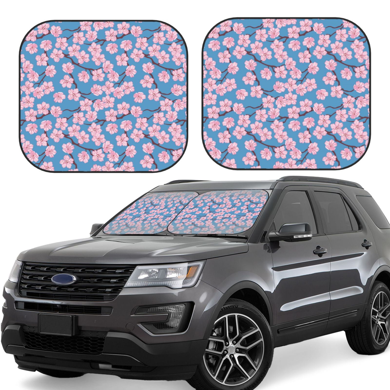 Cauagu Orchids Flowers Cauagu {designName} Print Foldable Car Windshield Sun Shade | Front ...