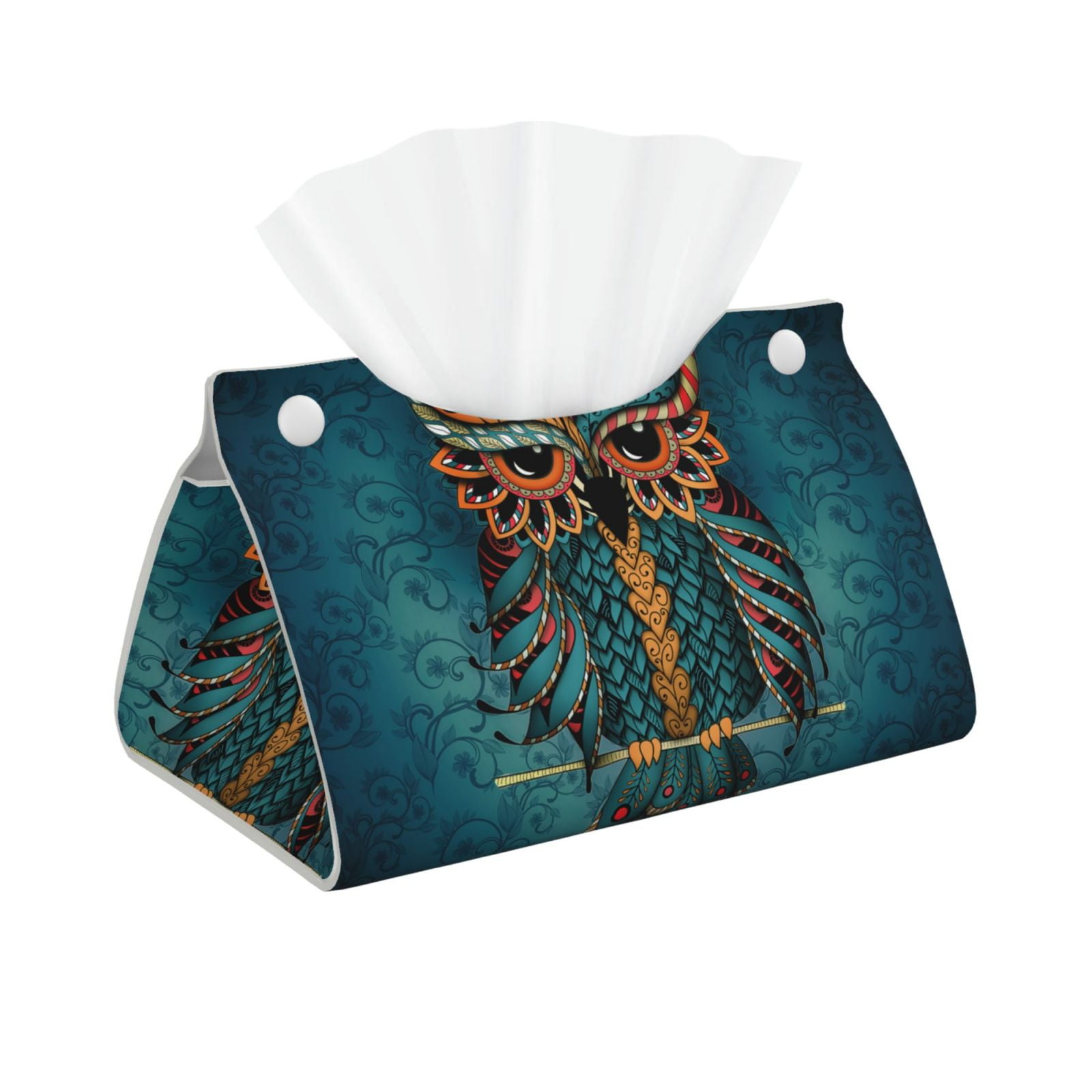 Cauagu Owl In Blue for Large Tissue Box Cover Rectangular–Plus Size ...