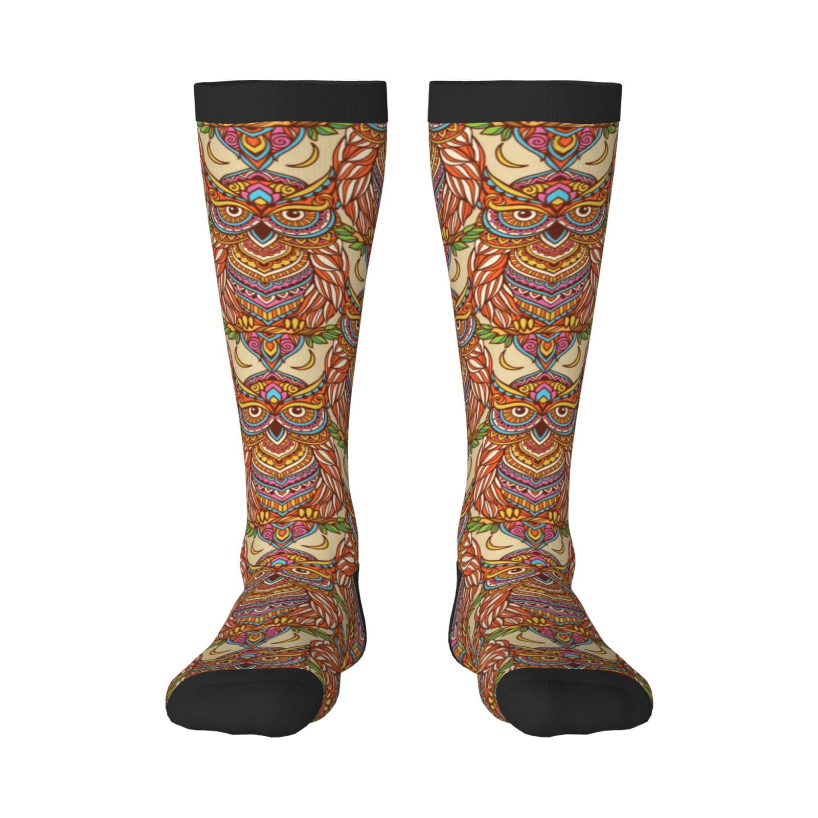 Cauagu Owl Mandala Print Women's Men's Ankle Socks 1-pack Casual ...